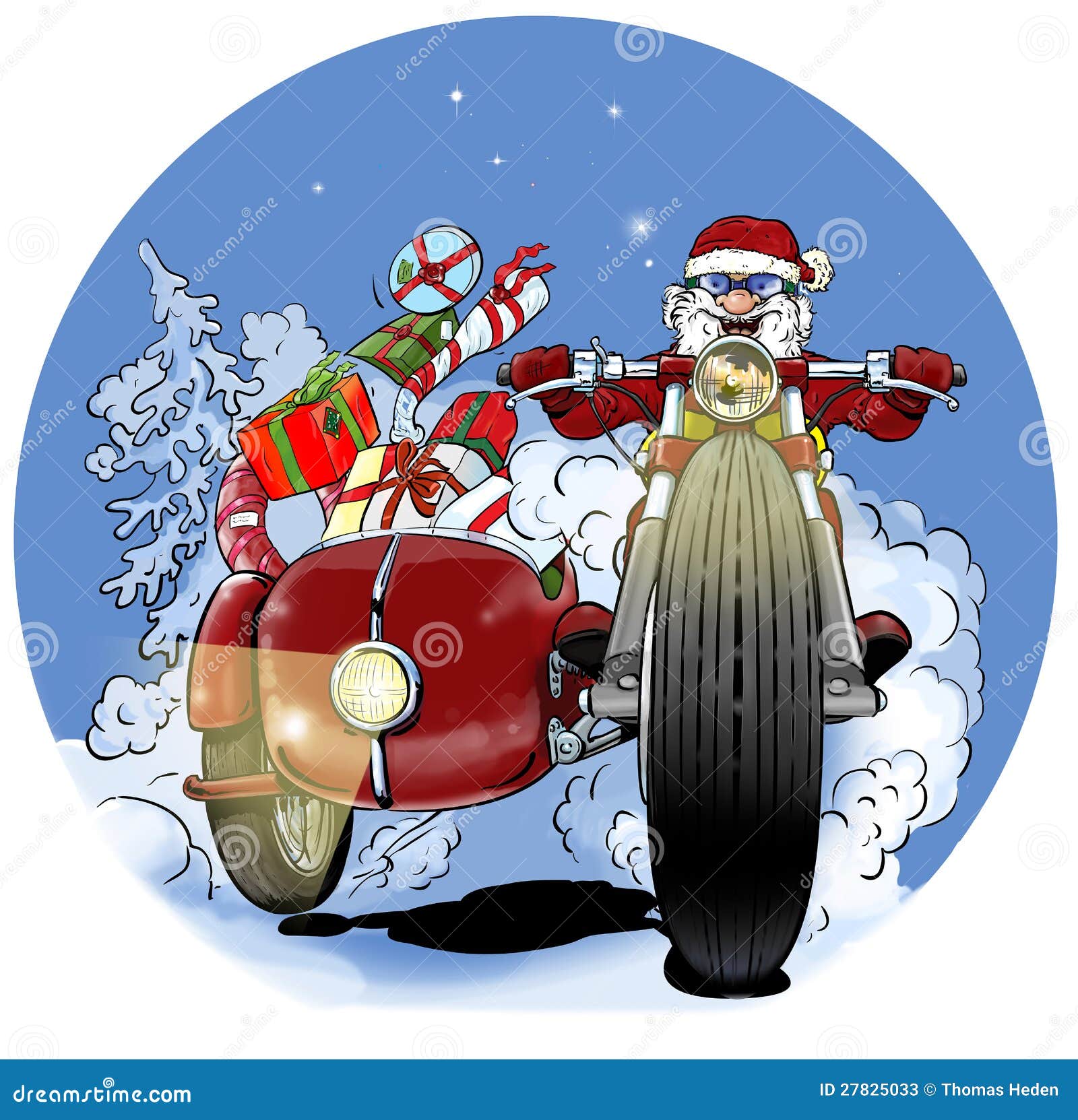 Navidad en la rueda stock de ilustración. Ilustración de estrellas ...