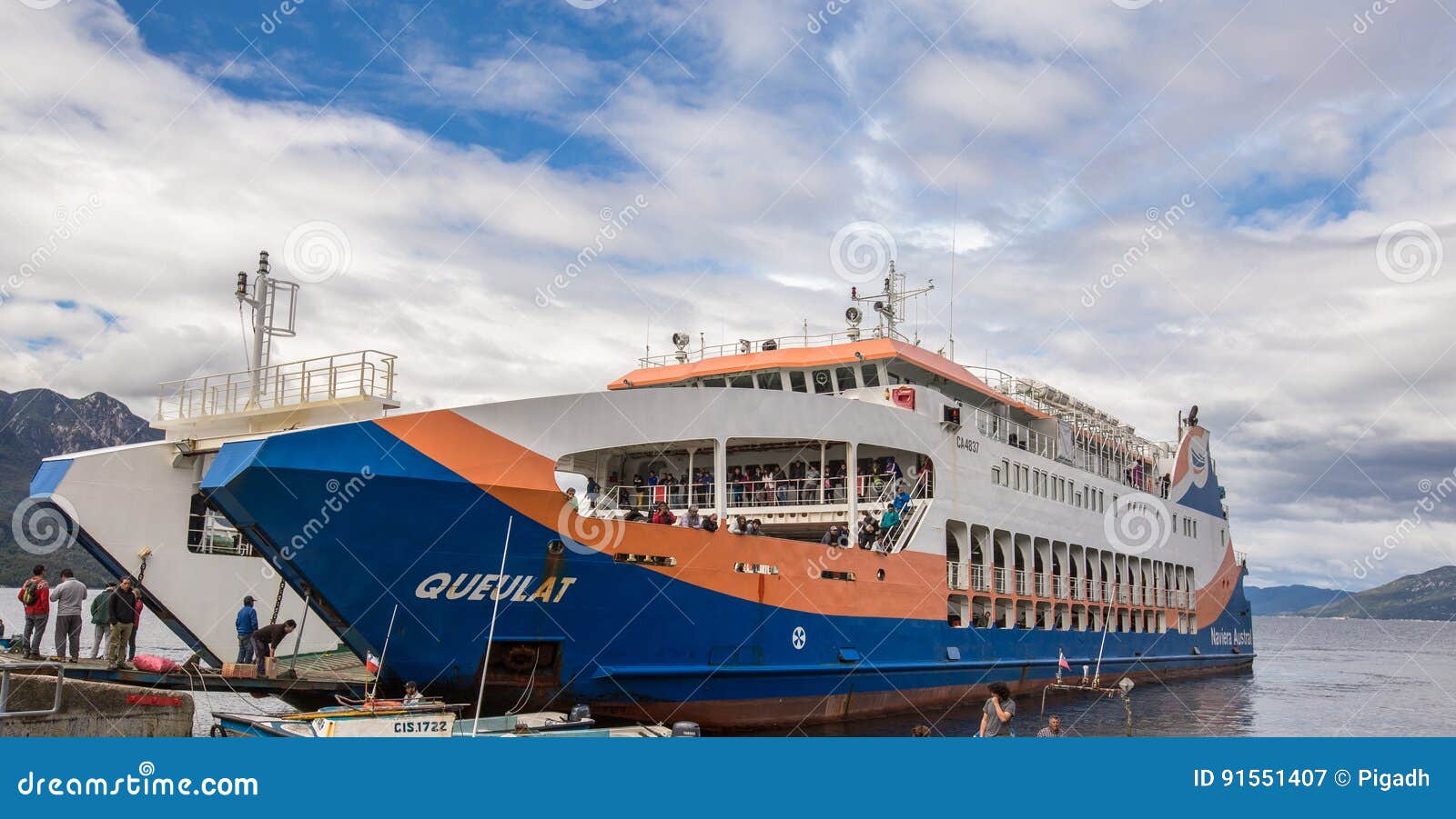 Naviera Austral Ferry editorial photography. Image of naviera - 91551407