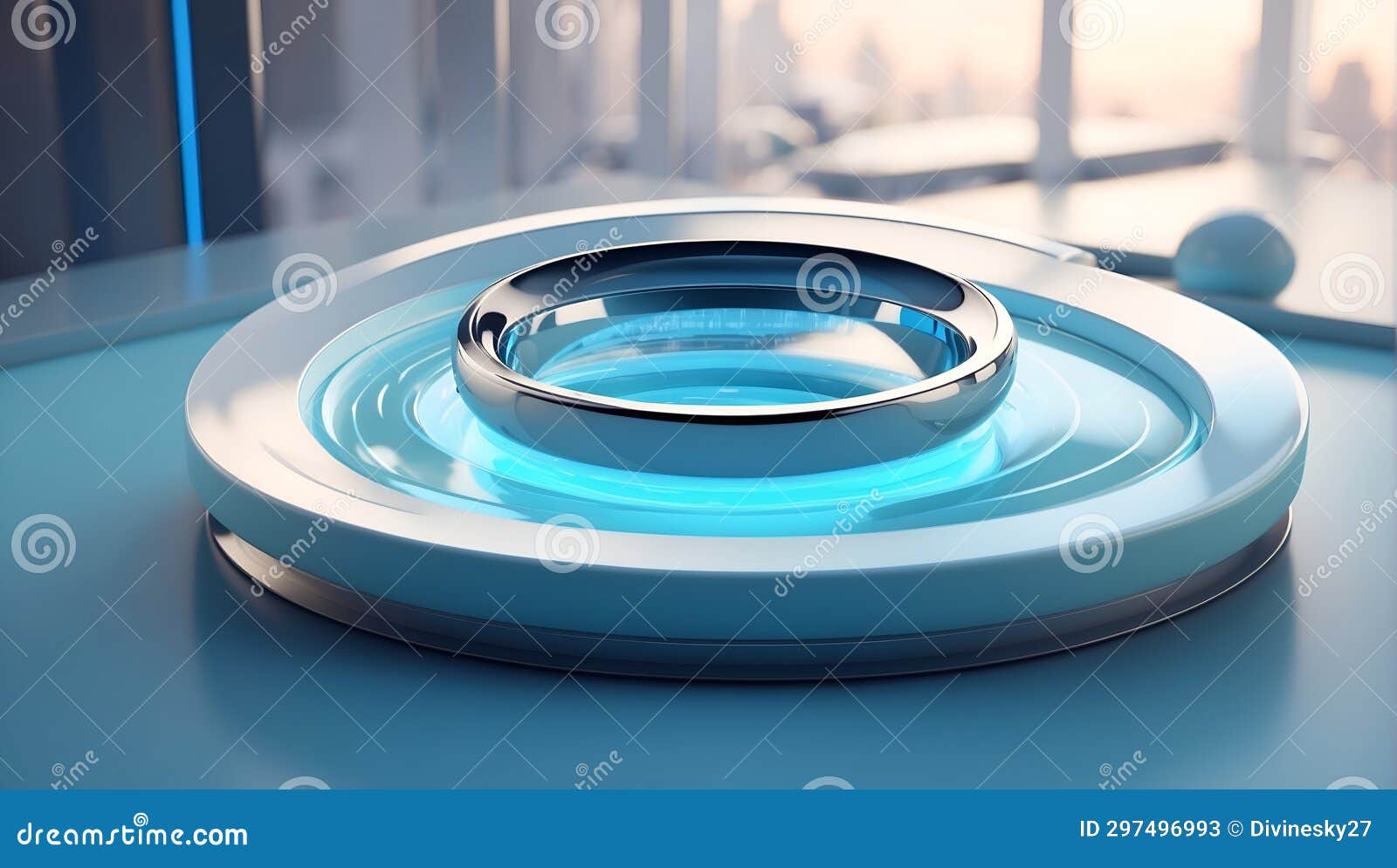 Navigating Tomorrow: Futuristic Blues and Whites Web Interface. Ai ...