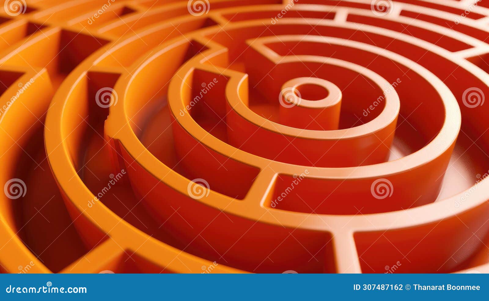 Navigate through an Intriguing Orange Maze Leading To a Circular Center ...