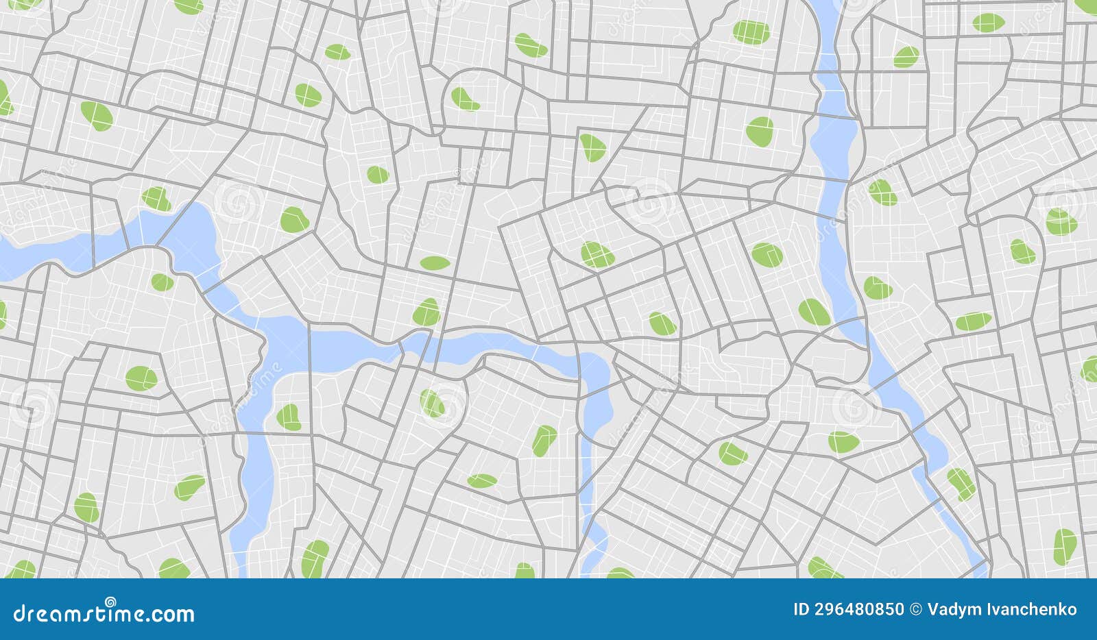 Navigate Mapping Technology for Distance Data, Path Turns. Abstract Map with Unique Lines ...