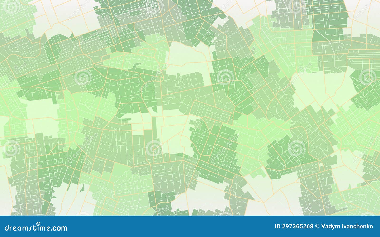Navigate Mapping Technology for Distance Data, Path Turns. Abstract Map with Unique Lines ...
