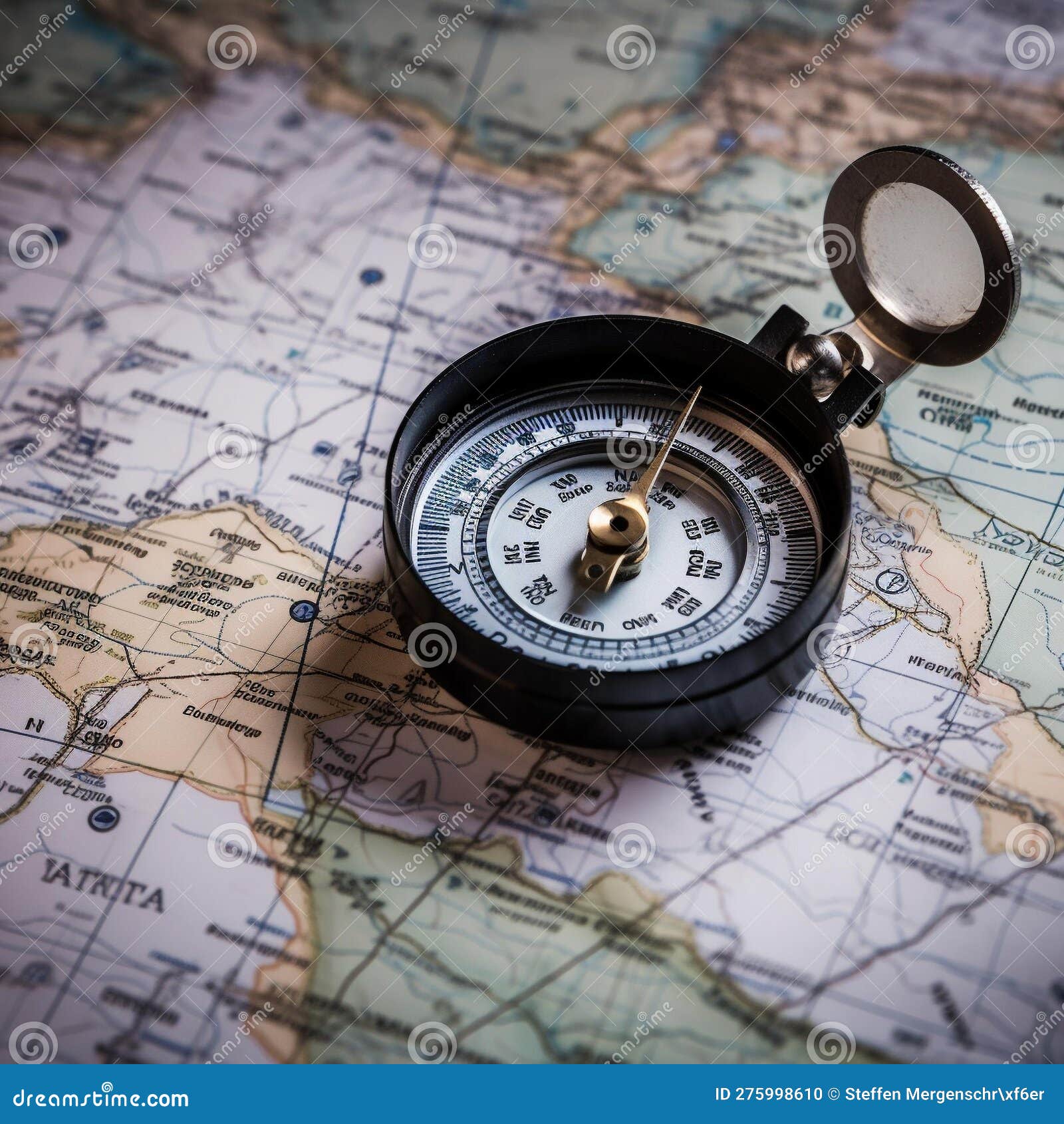 Navigating Business Decisions: Compass on a Map Stock Illustration ... Navigating Business Decisions: Compass on a Map Stock Illustration ...