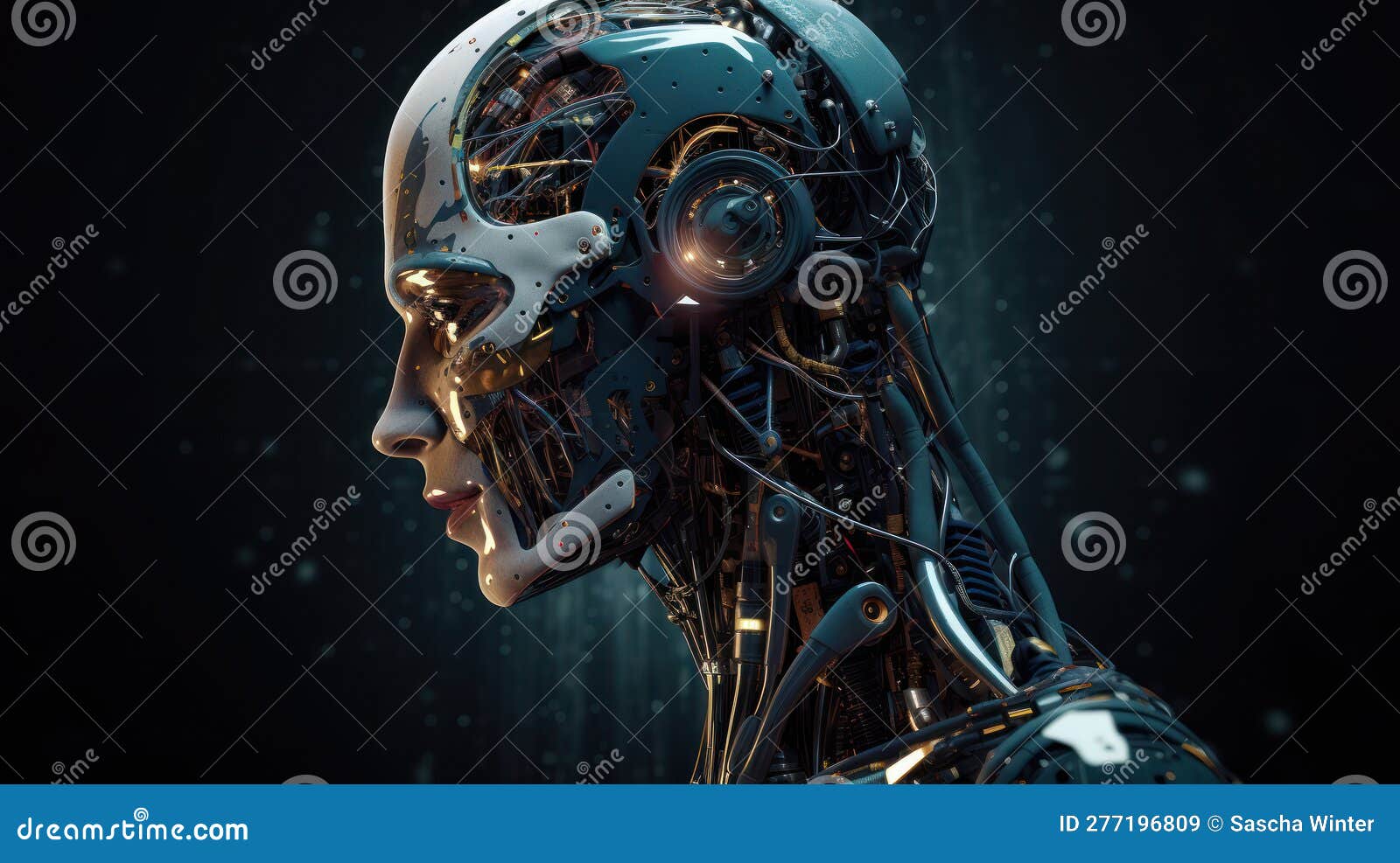 Navigating the Co-Existence of Humans and AI. Generative AI Stock ...