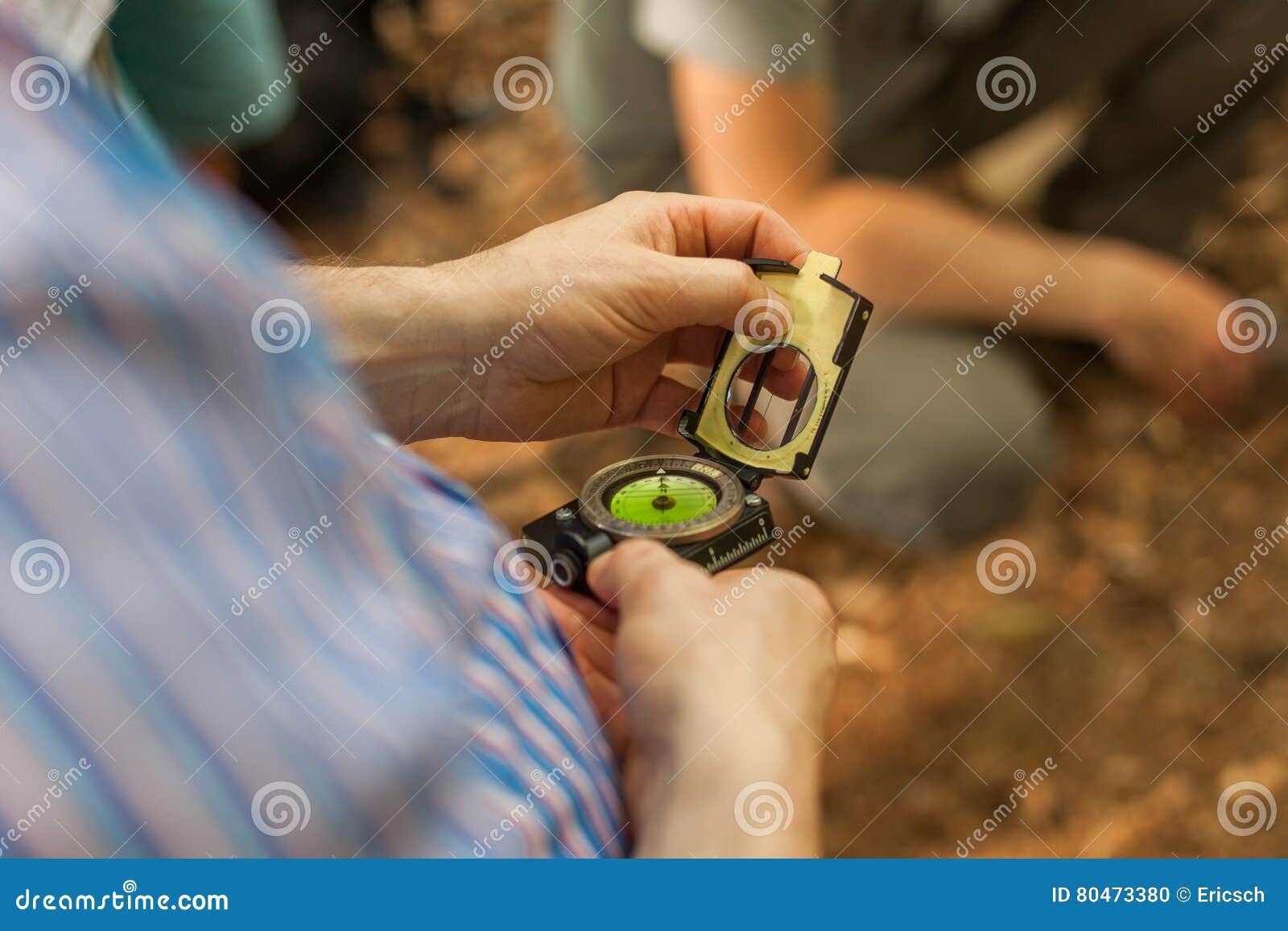 Navigating with compass stock photo. Image of exercise - 80473380