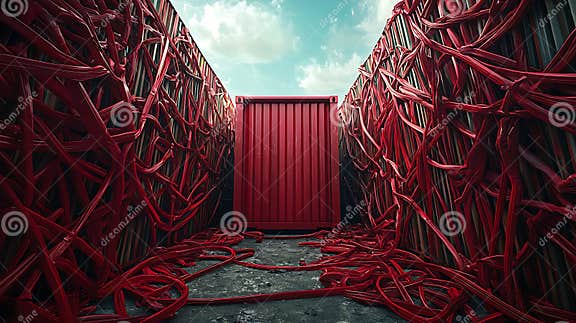 Navigating the Complexities of Logistics a Shipping Container Ensnared ... Navigating the Complexities of Logistics a Shipping Container Ensnared ...