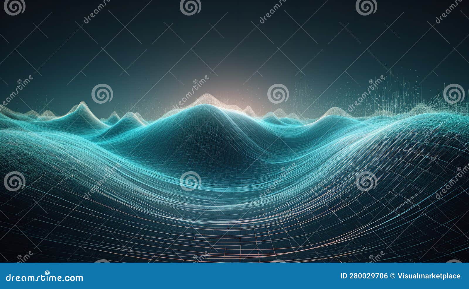 Navigating the Data Sea Big Data and AI Stock Illustration ...