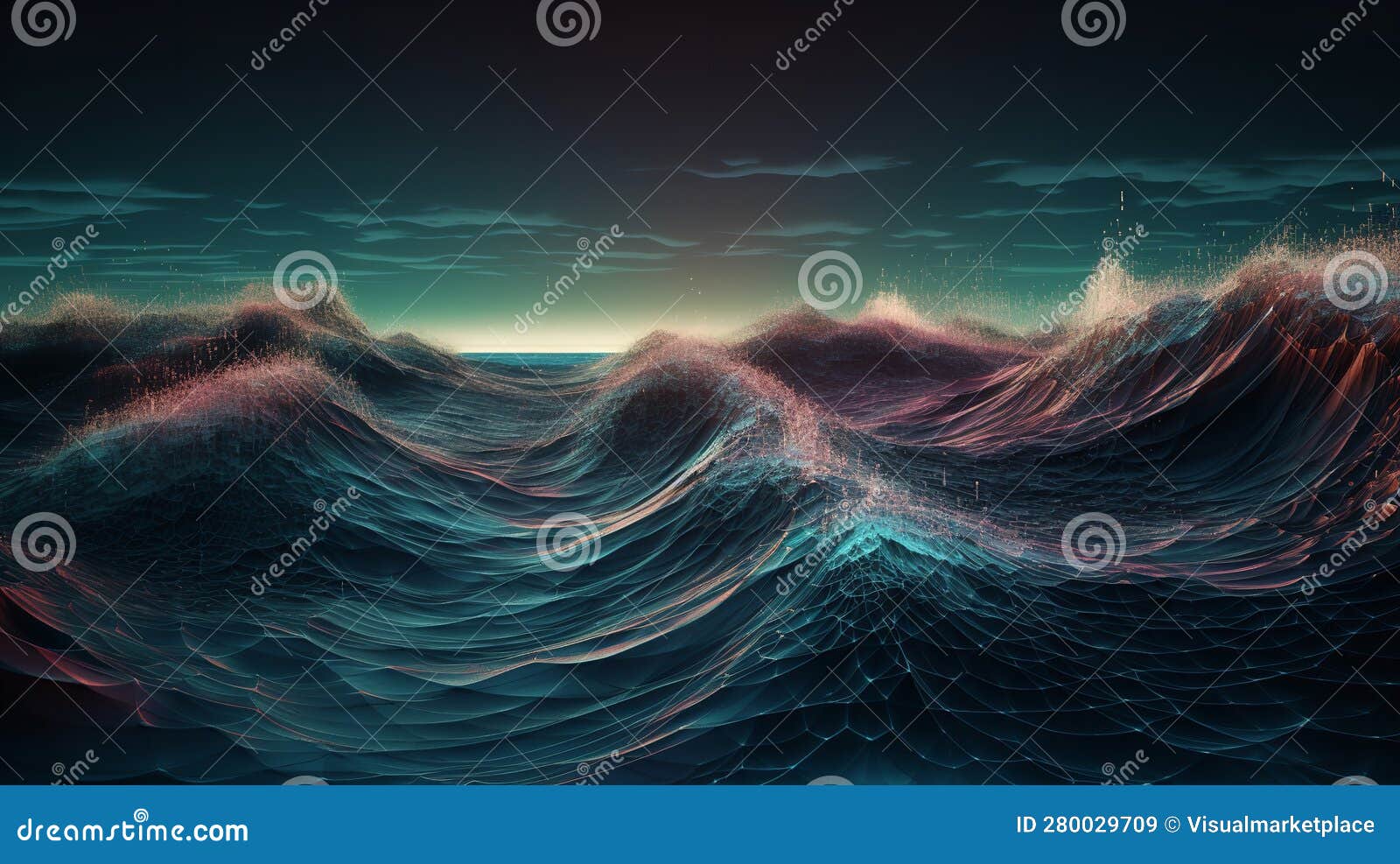 Navigating the Data Sea Big Data and AI Stock Illustration ...