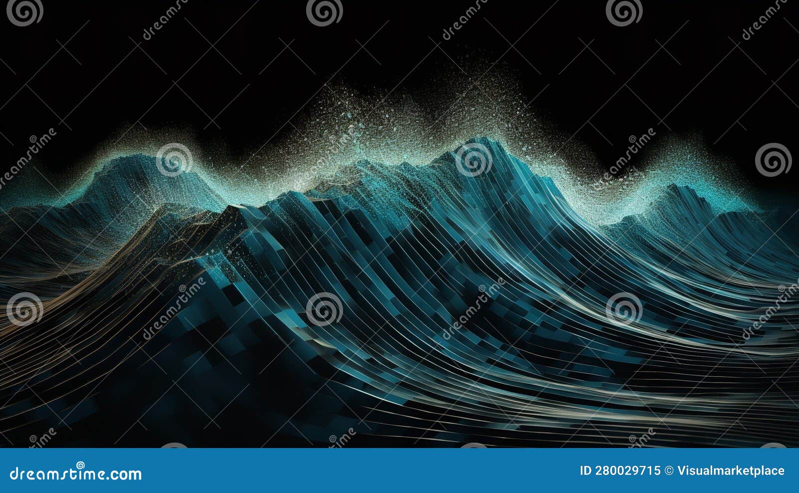 Navigating the Data Sea Big Data and AI Stock Illustration ...