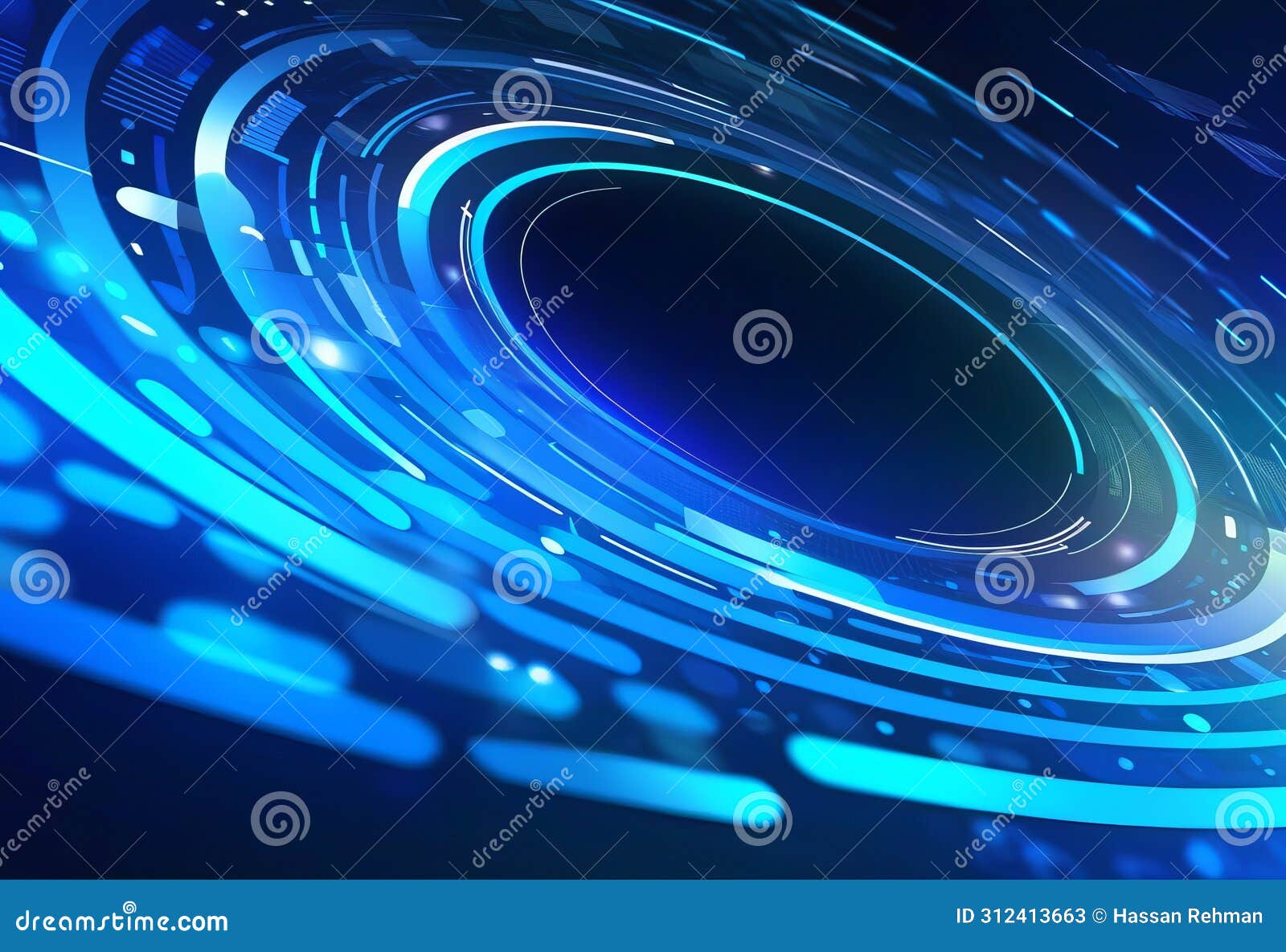 Navigating the Digital Realm with Blue Technology Background Stock ...