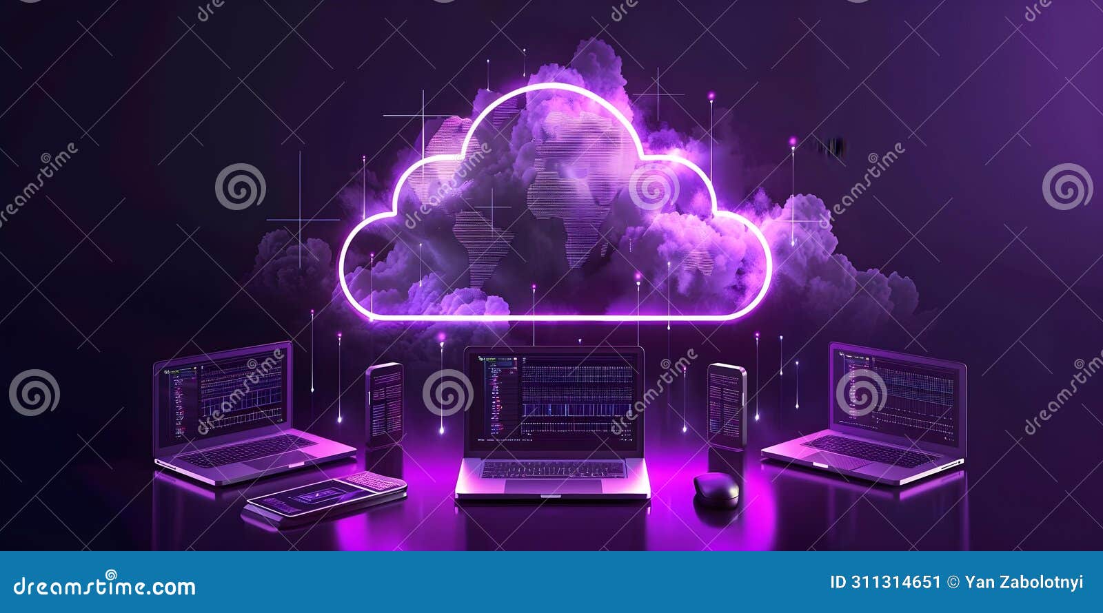 Navigating the Future: Neon Cyber Space Network on Electronic Devices ...