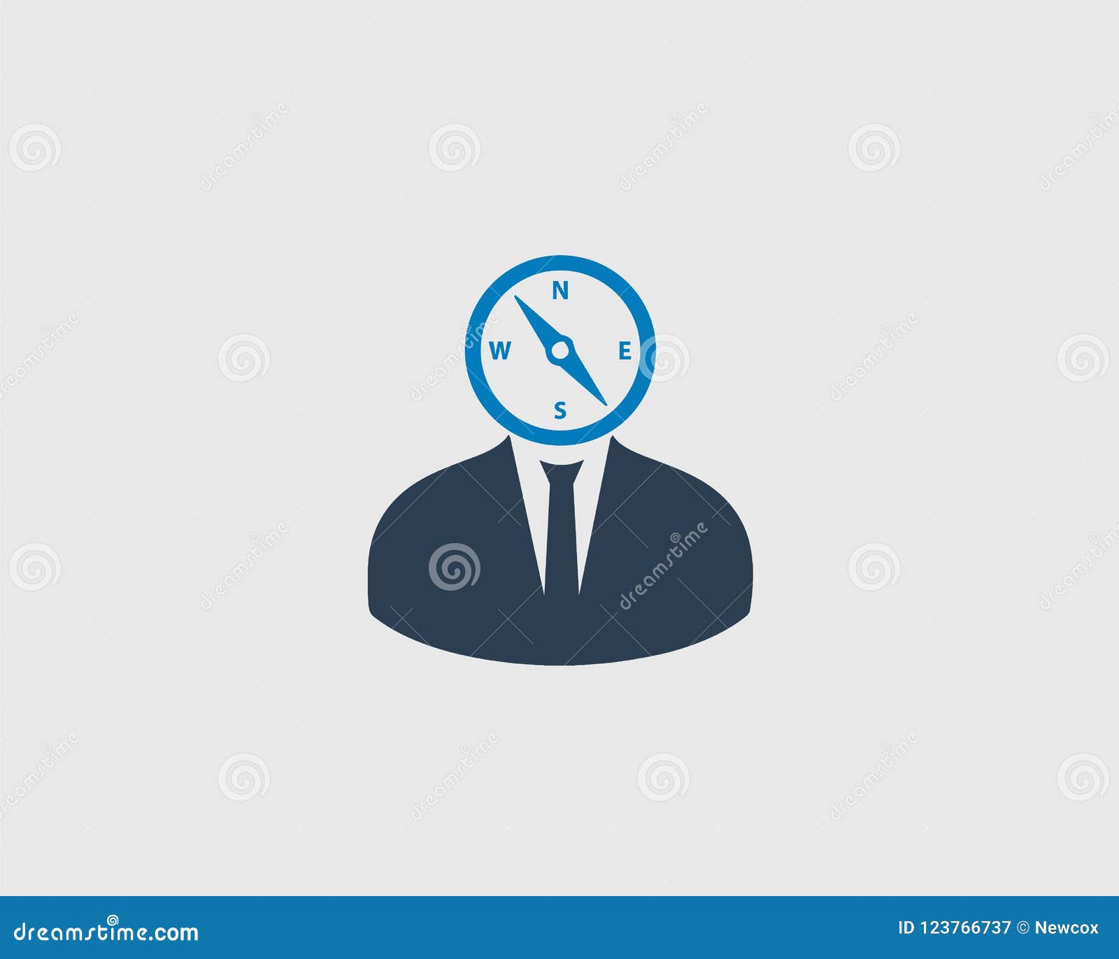 Navigating Man icon. stock vector. Illustration of object - 123766737