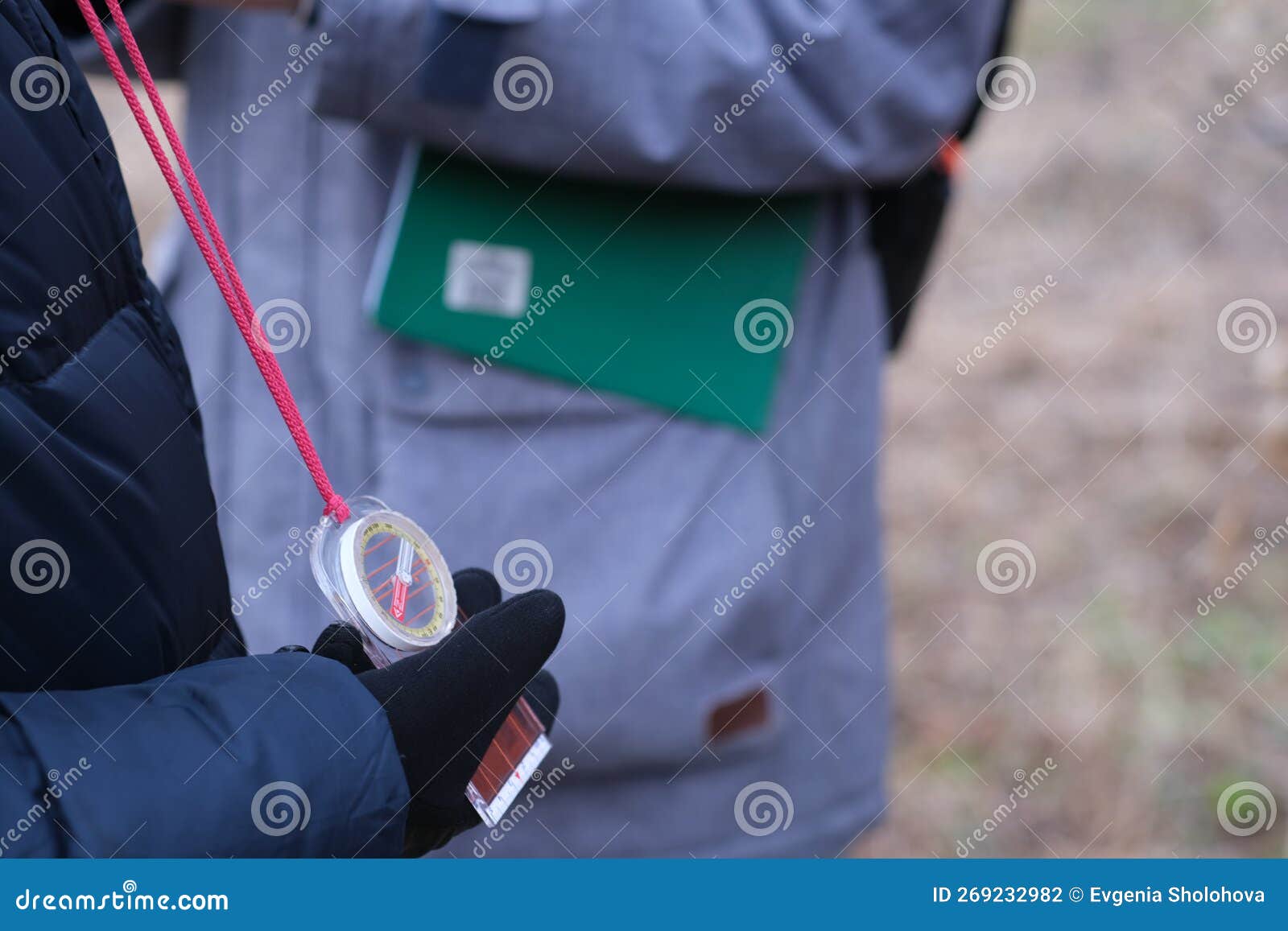 Navigating with Map and Compass Stock Photo - Image of backpacking ...