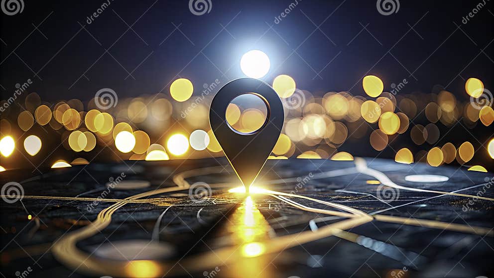 Navigating the Night LowLight Map Pointer and Navigation Icons for ...