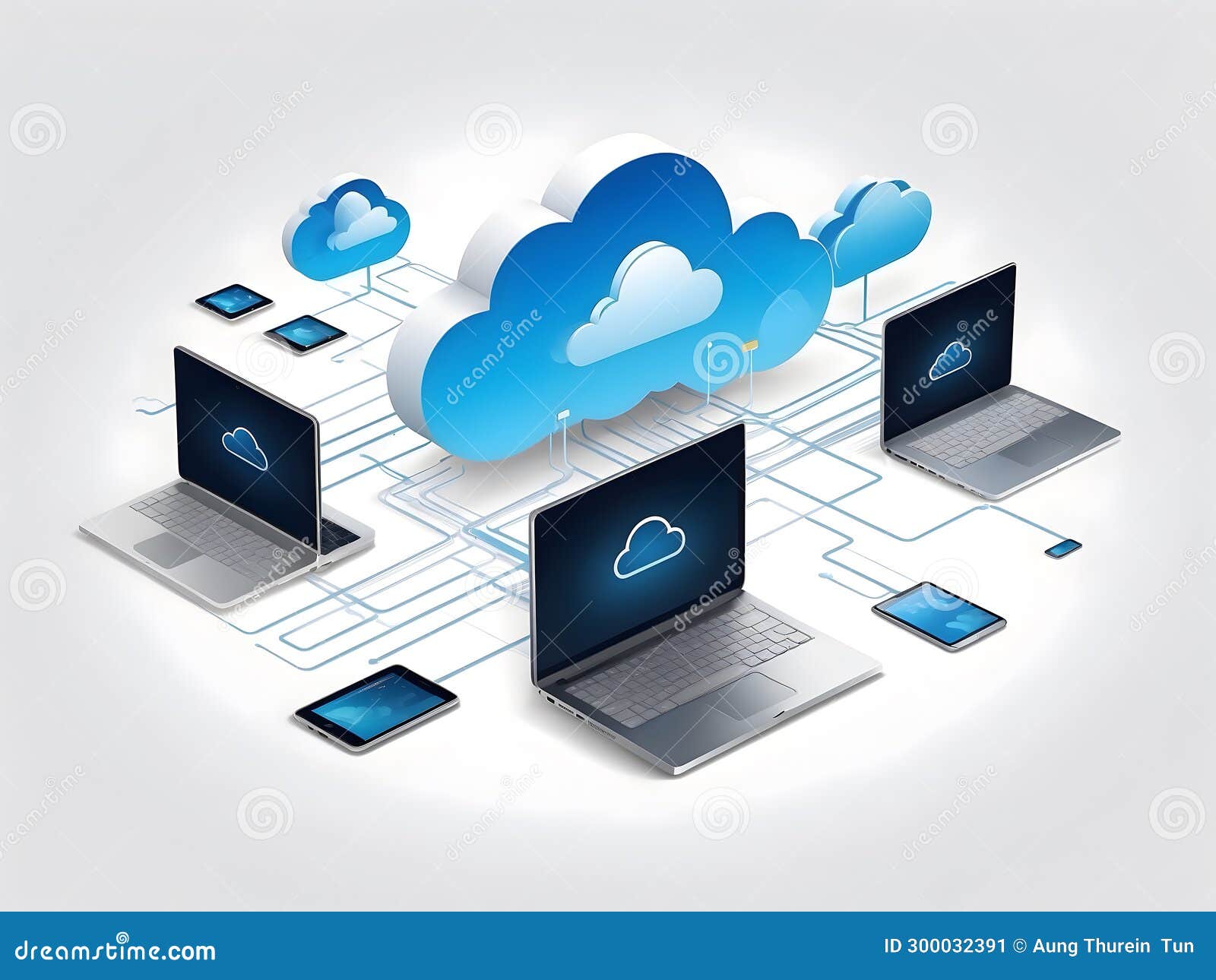 Navigating the Remote Data Storage in Future Stock Illustration ... Navigating the Remote Data Storage in Future Stock Illustration ...