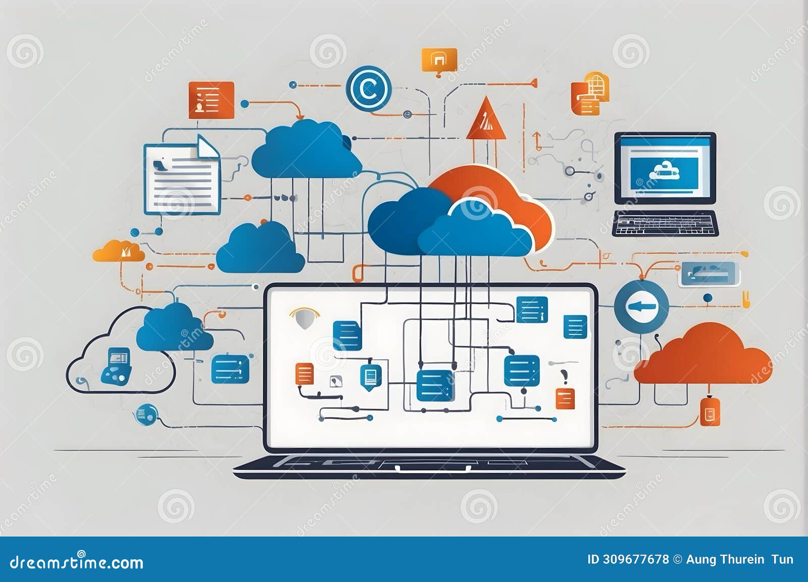 The Importance of Remote Data Storage Stock Illustration - Illustration ... The Importance of Remote Data Storage Stock Illustration - Illustration ...