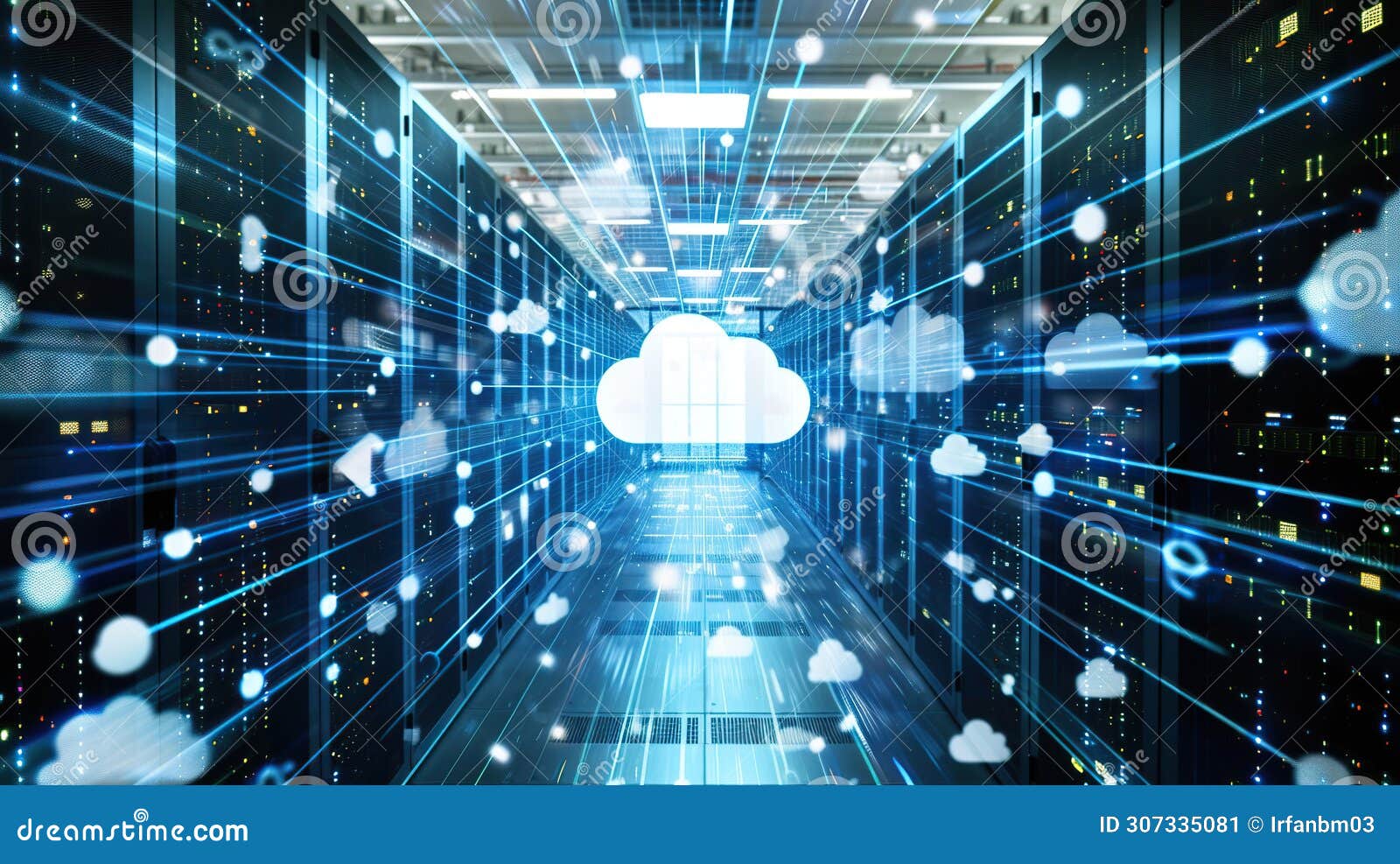 Data Centers Nerve Center Server Rooms Depicted As Tech Hub Stock Image ...