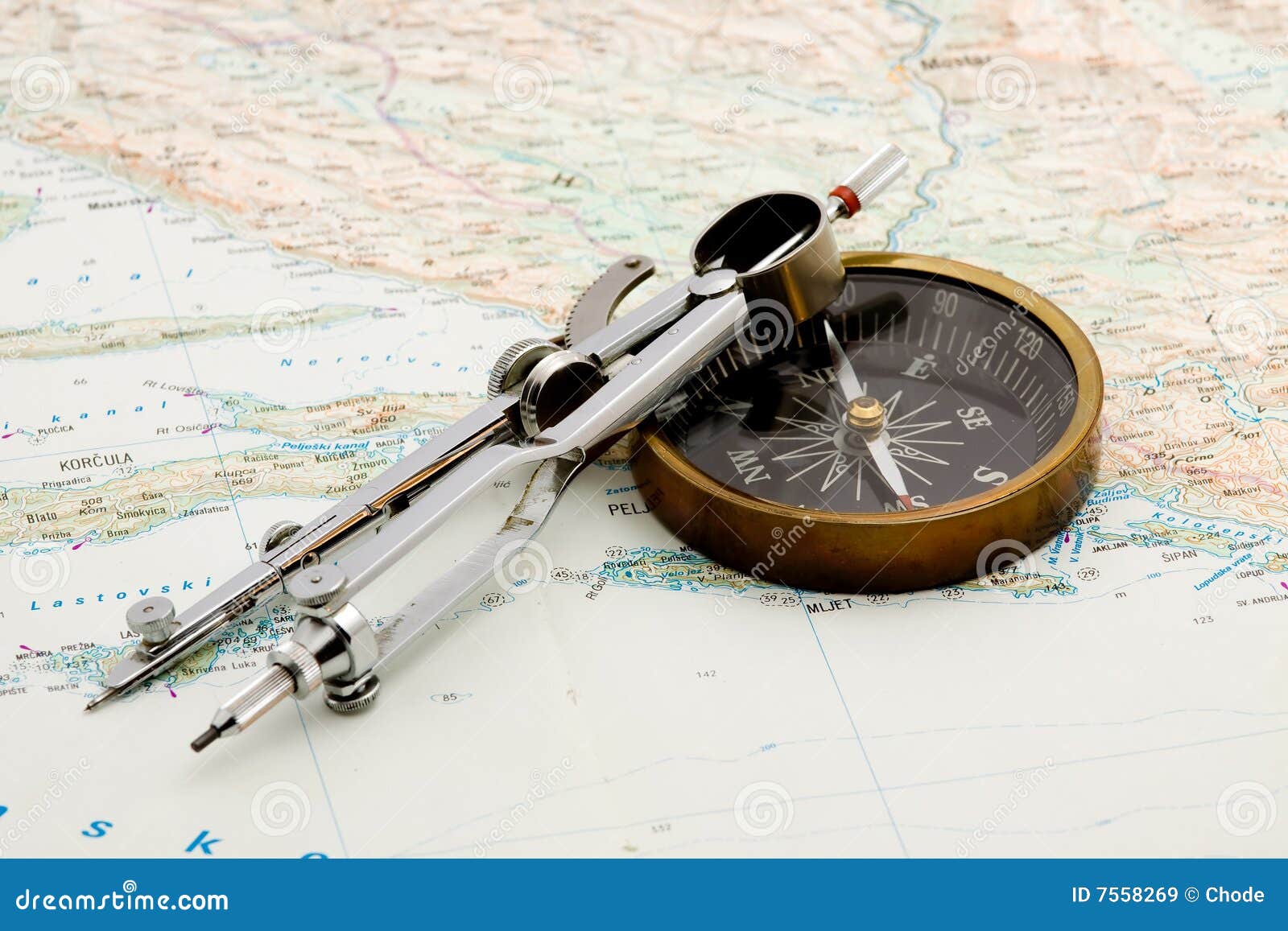 Navigation stock image. Image of locate, east, isolated - 7558269