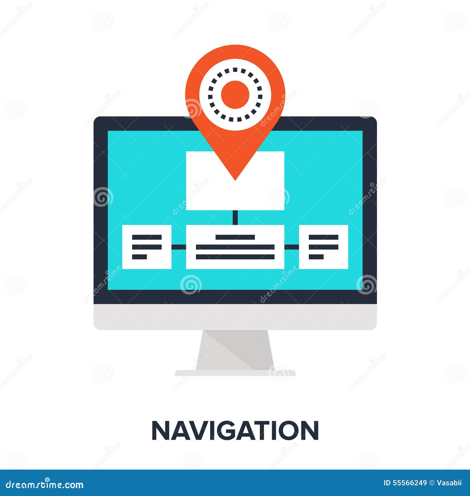 Navigation stock vector. Illustration of compute, manage - 55566249