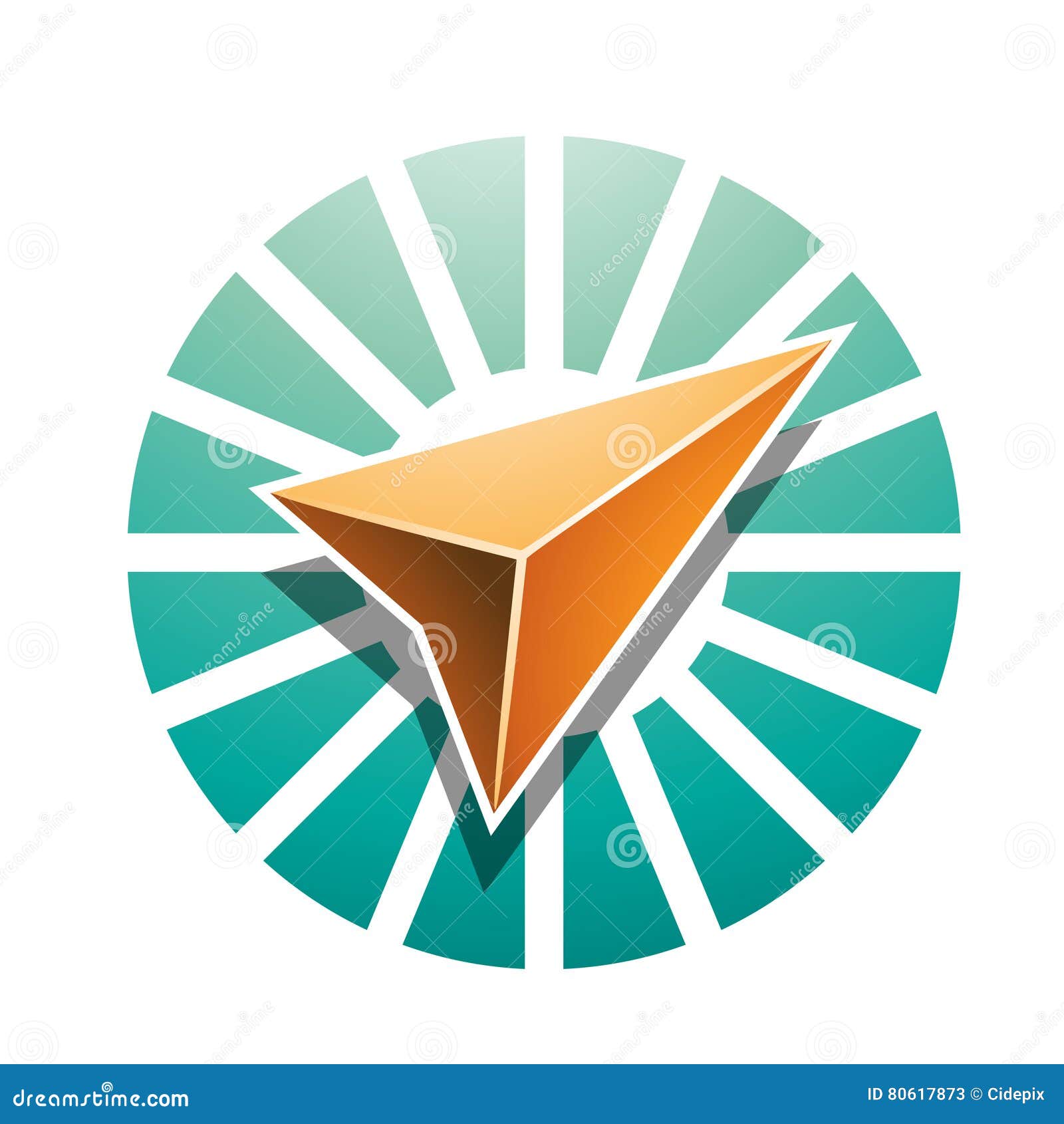 Navigation Arrow Abstract Icon Stock Vector - Illustration of curve ...