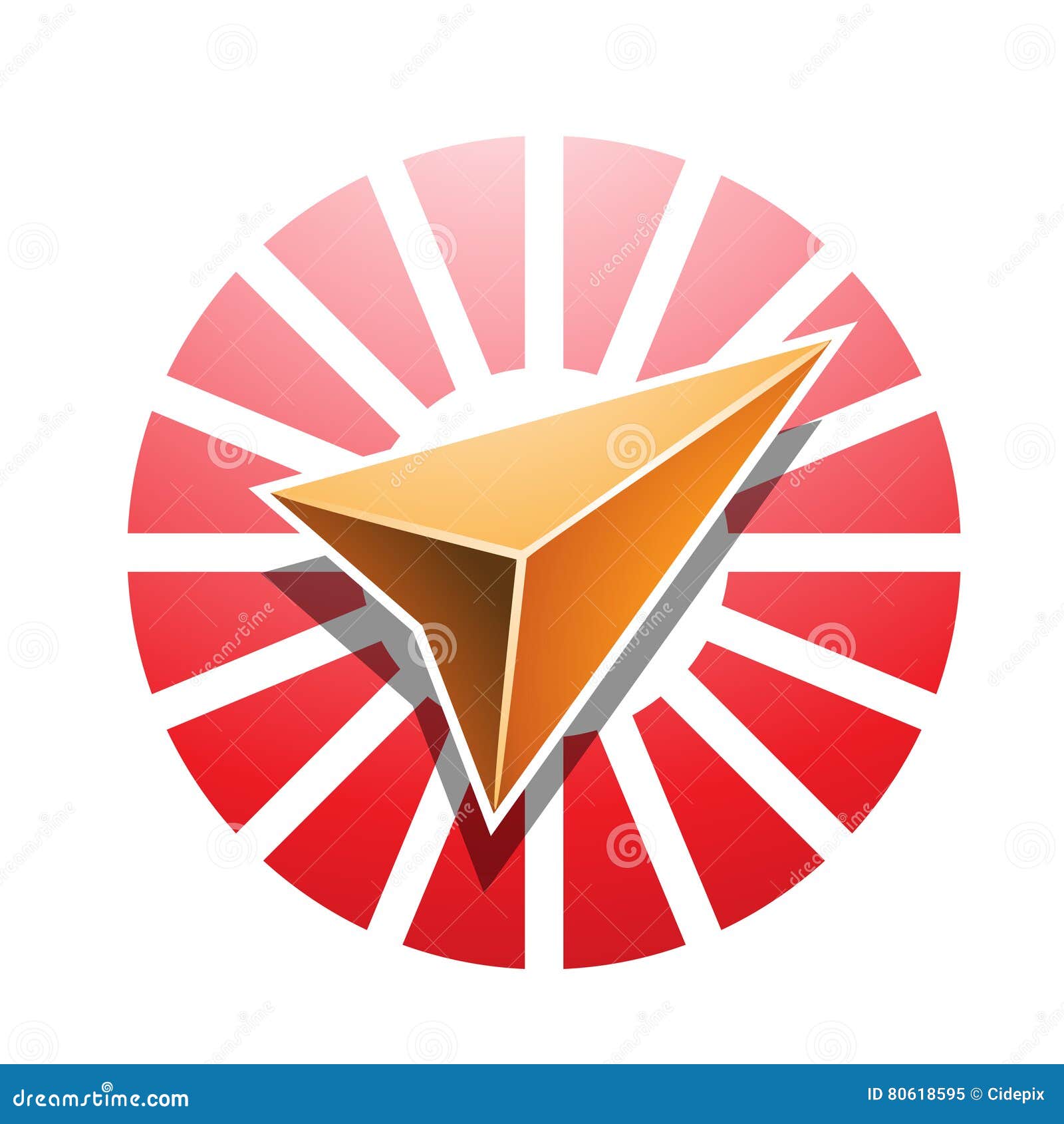 Navigation Arrow Abstract Icon Stock Vector - Illustration of design ...