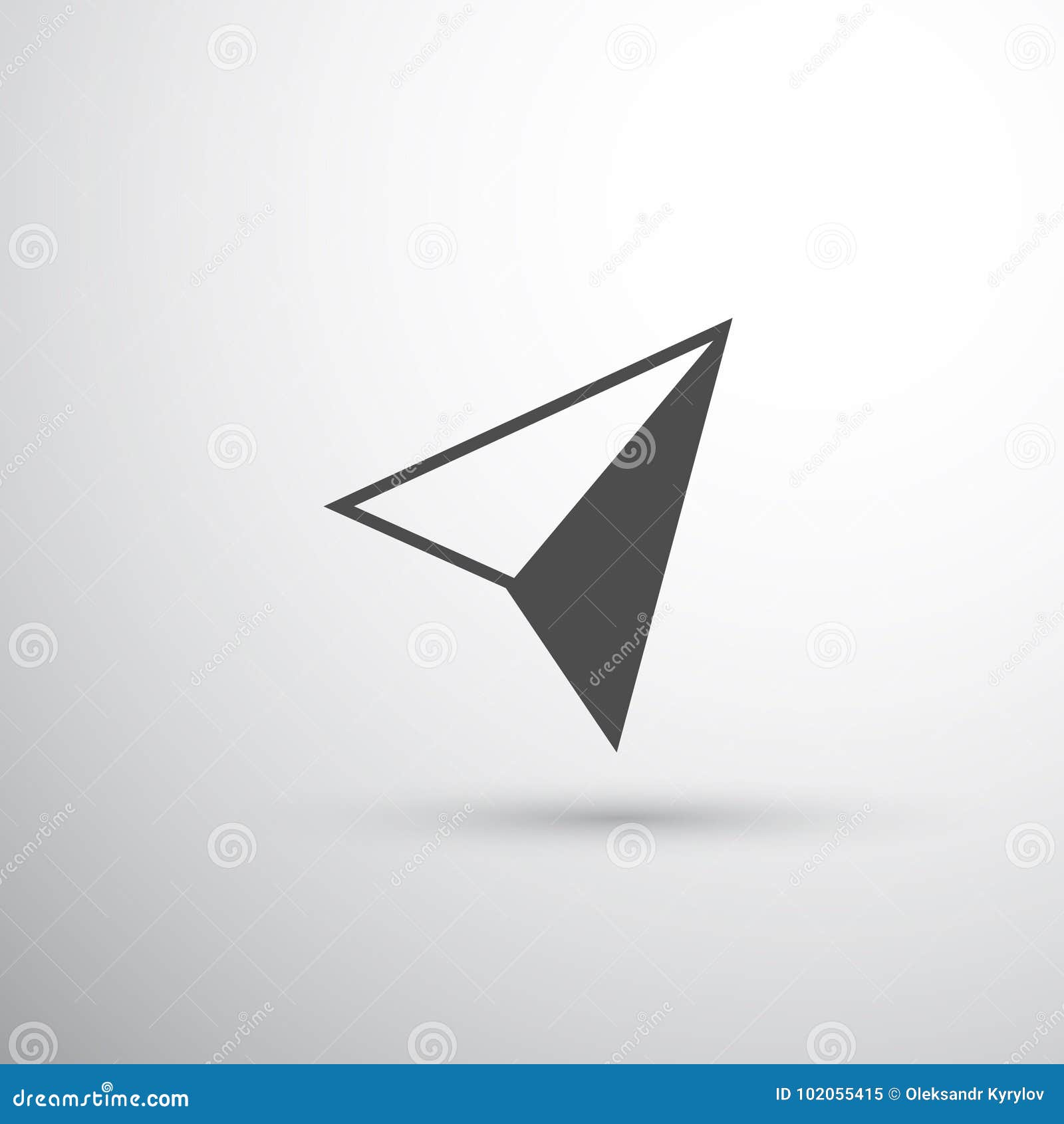 Navigation arrow icon stock vector. Illustration of marker - 102055415