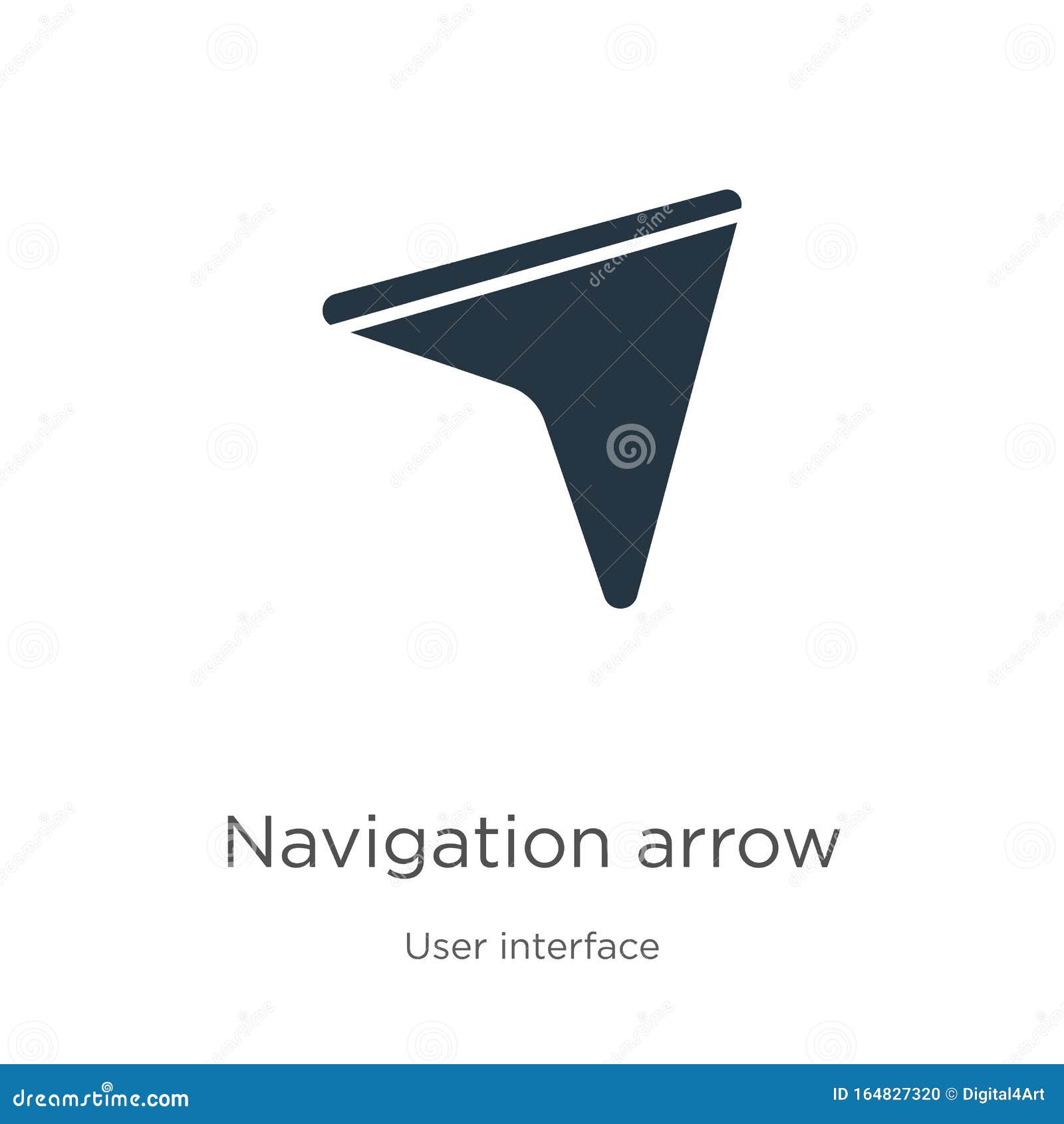 Navigation Arrow Icon Vector. Trendy Flat Navigation Arrow Icon from ...