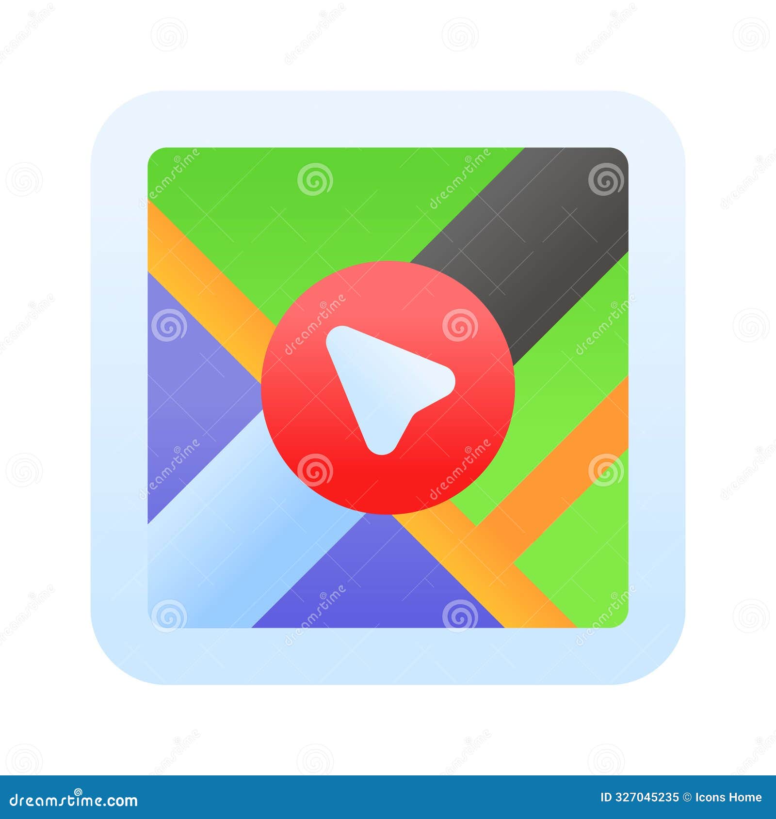 Navigation Arrow on Map, Satellite Based Positioning and Navigation ...