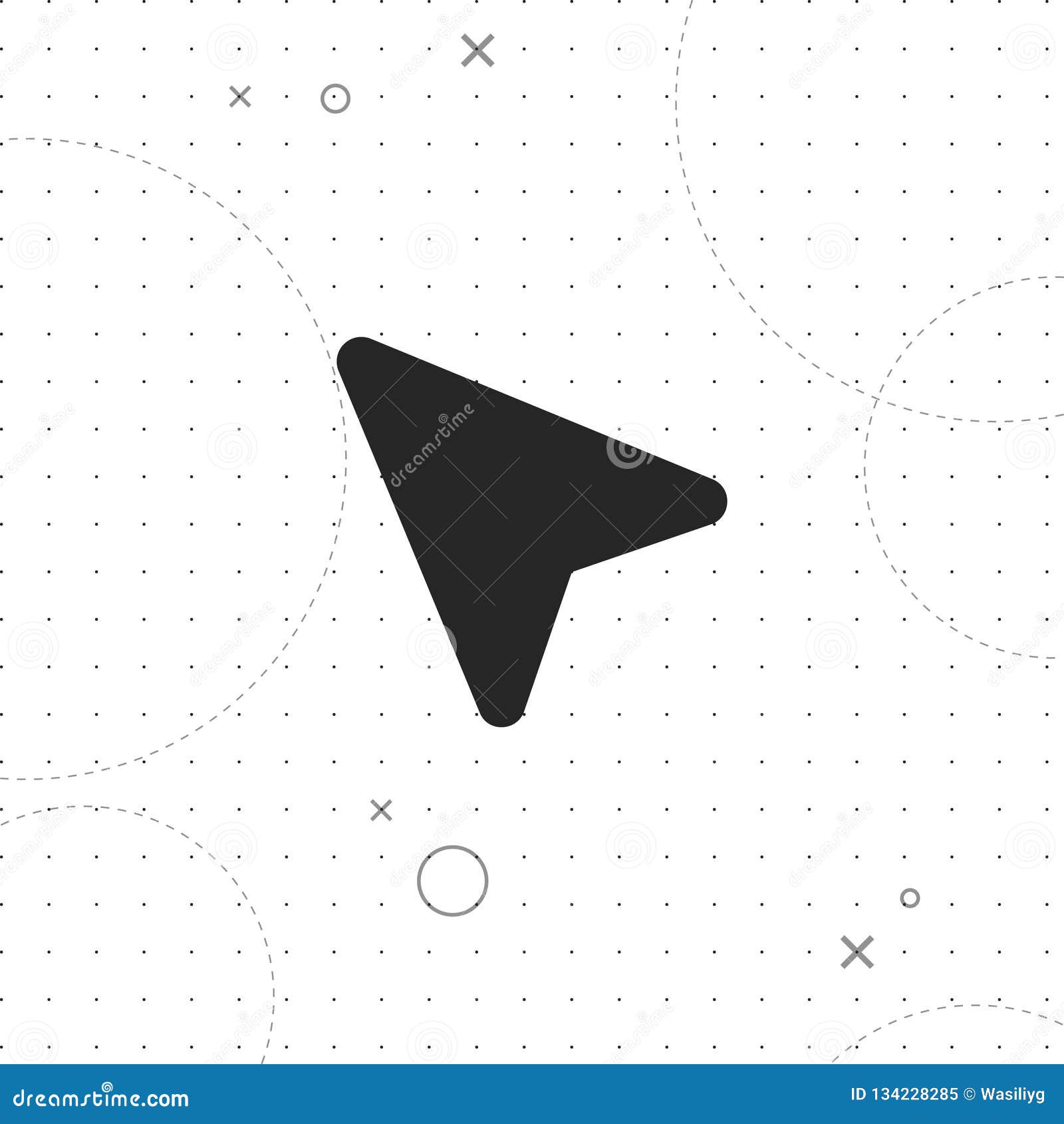 Navigation Arrow Vector Icon Stock Vector - Illustration of pointer ...