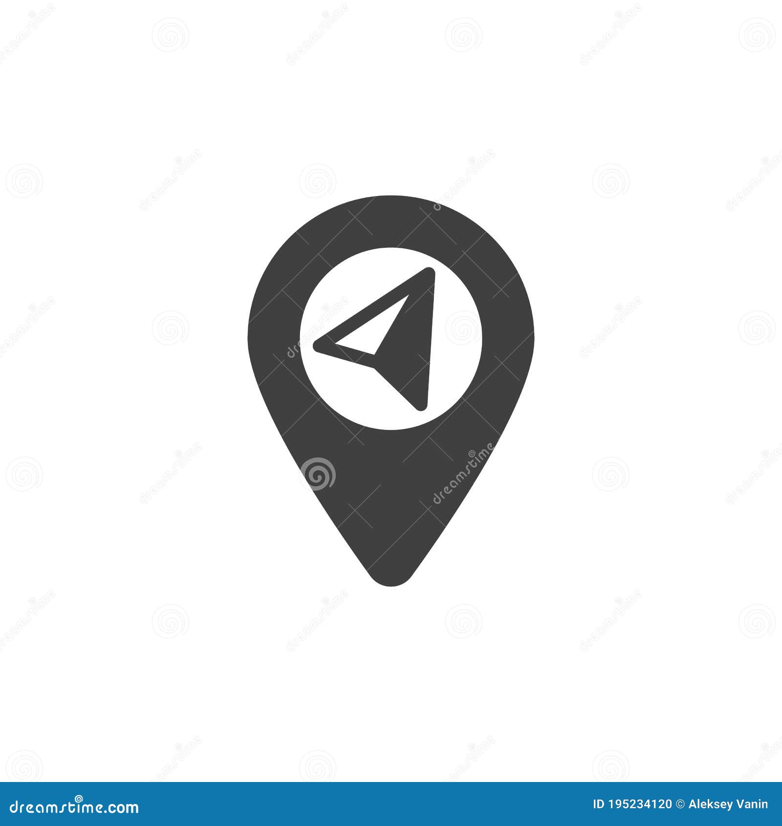 Navigation Arrow Vector Icon Stock Vector - Illustration of icon, flat ...