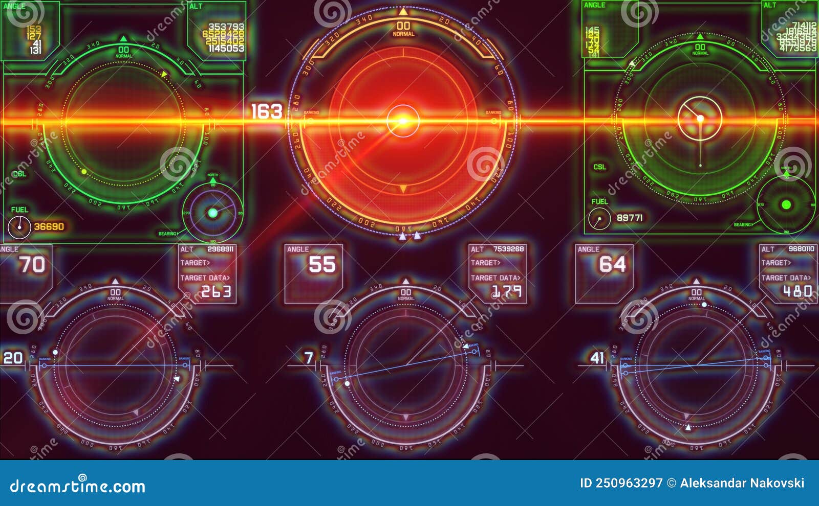 Navigation Aux Instruments Du Panneau De Commande De Vol Illustration ...