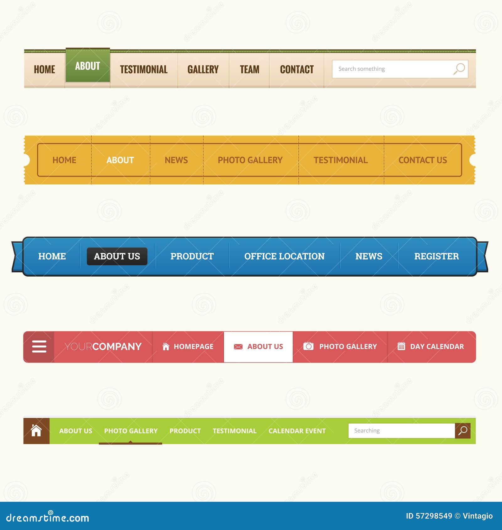 Navigation Bar stock vector. Illustration of blue, user - 57298549