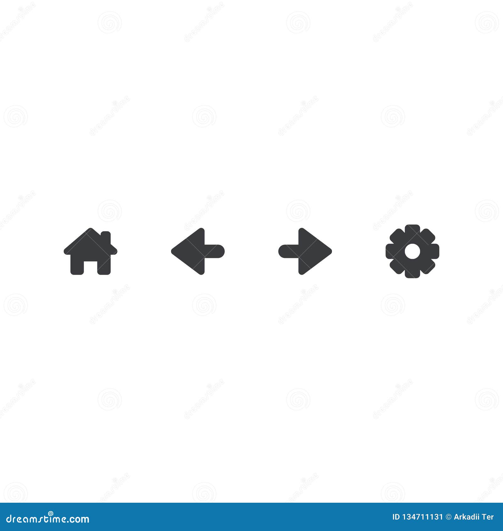 Navigation Button Icon Set Vector Icon Browser Navigation Button Forward Back Setting Home
