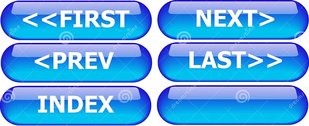 Navigation Buttons Blue stock illustration. Illustration of symbol ...