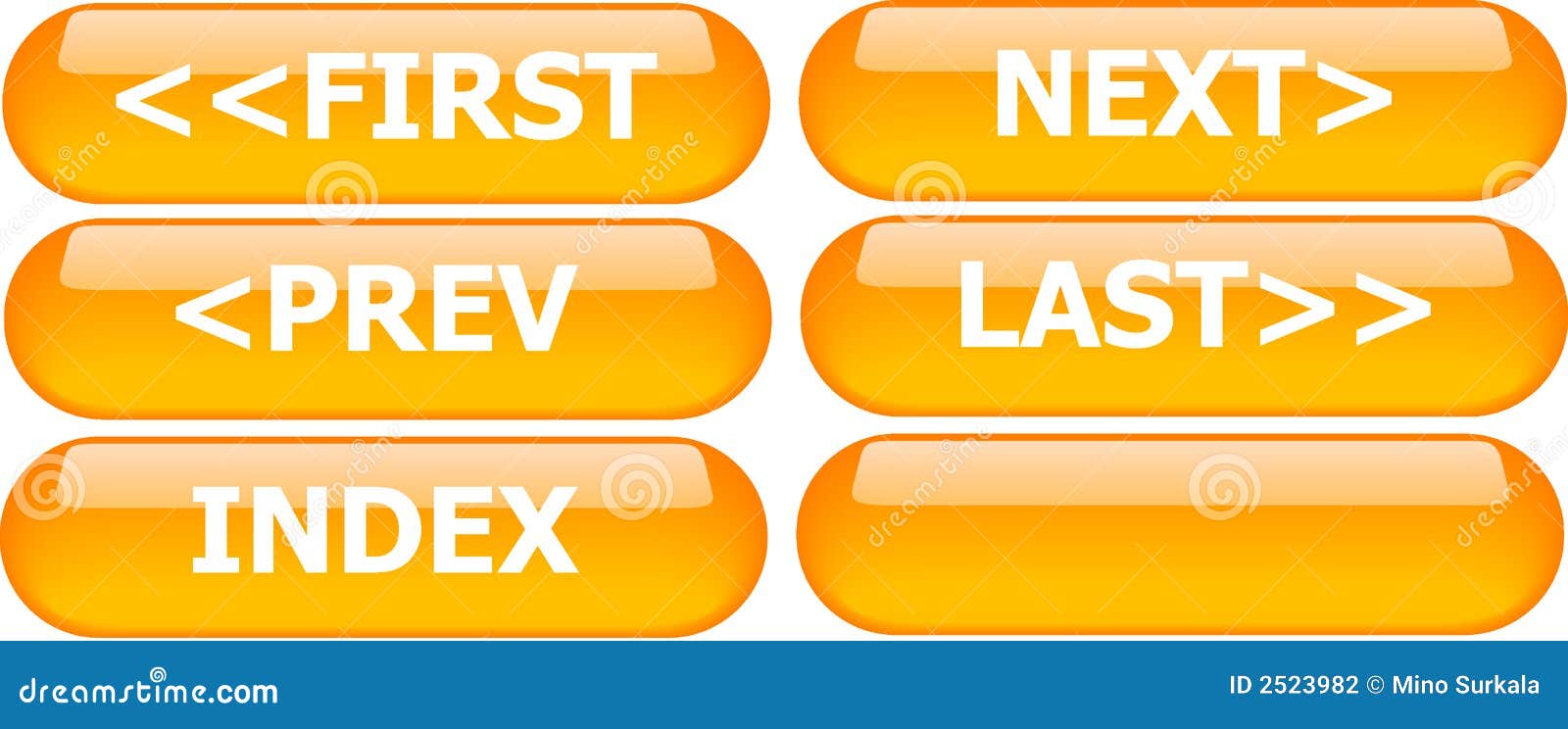 Navigation Buttons Orange stock illustration. Illustration of orange ...