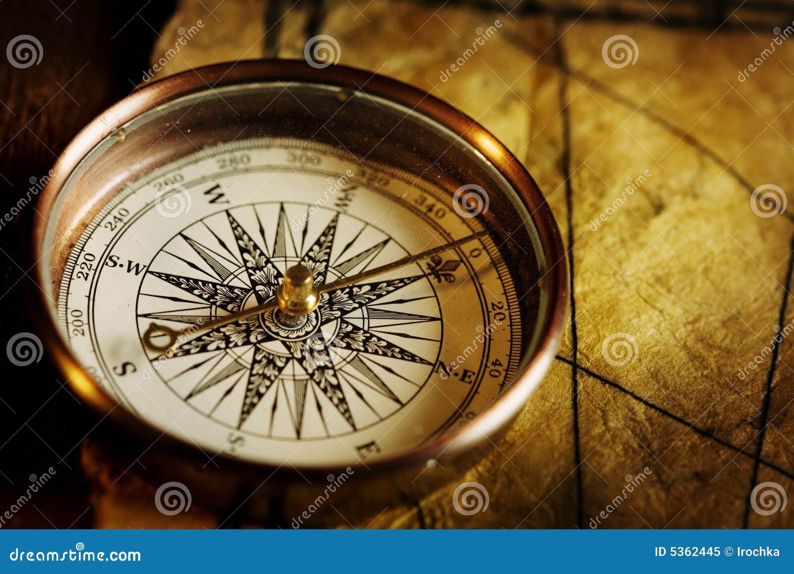 Navigation Compass stock image. Image of life, brown, textured - 5362445