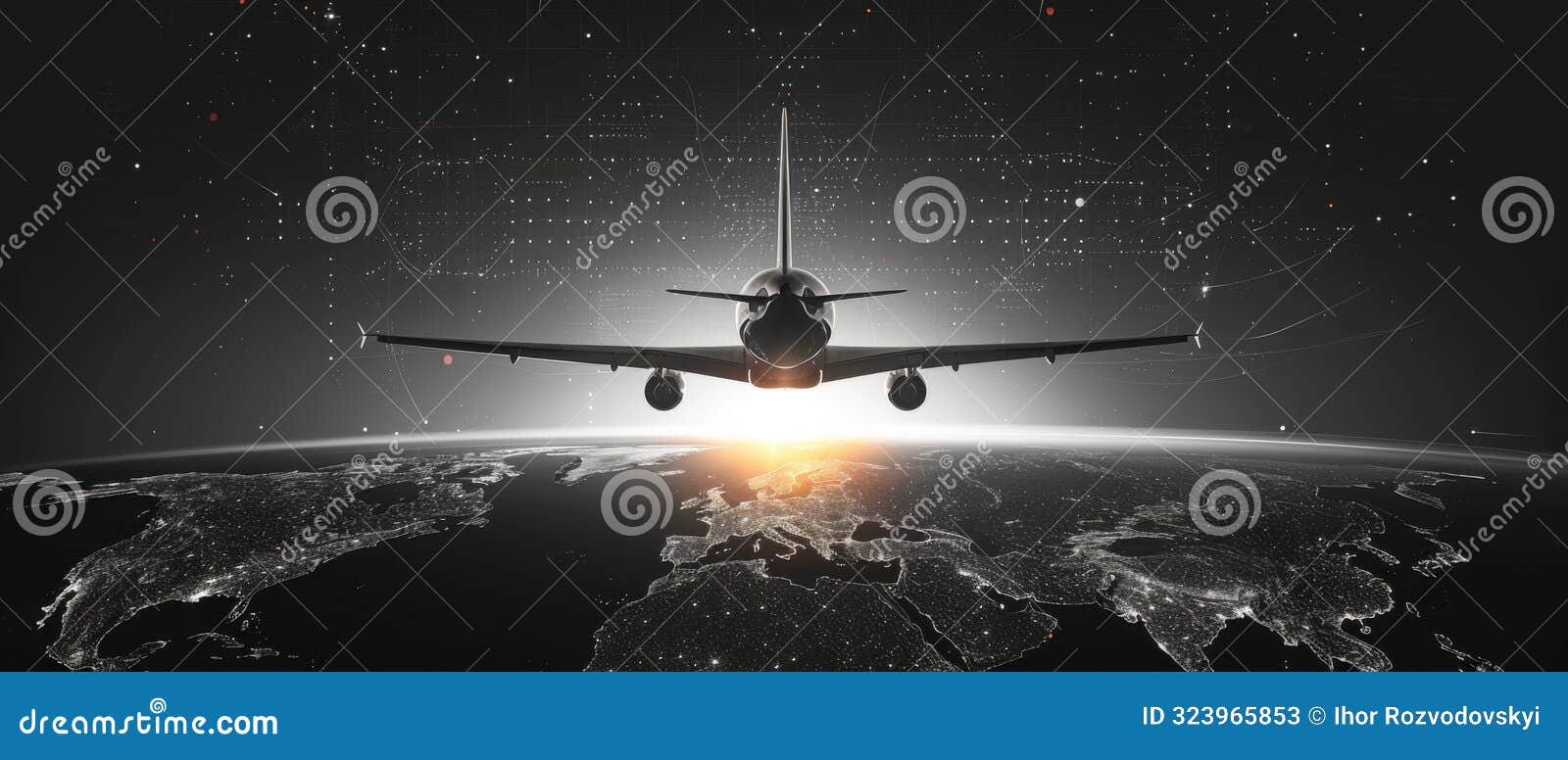 Navigation Concept for Aviation. Compass Stock Illustration ...