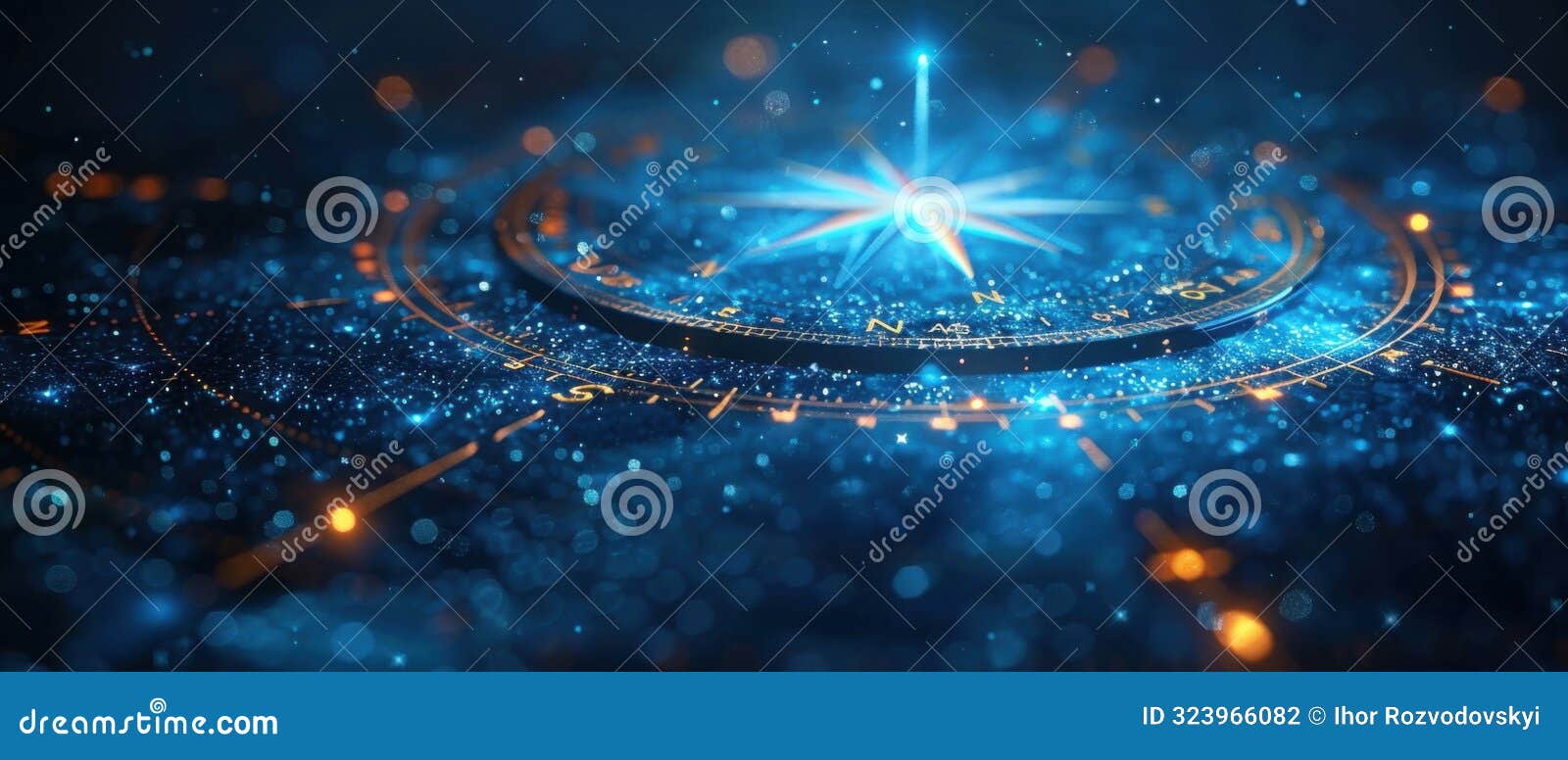 Navigation Concept for Aviation. Compass Stock Illustration ...