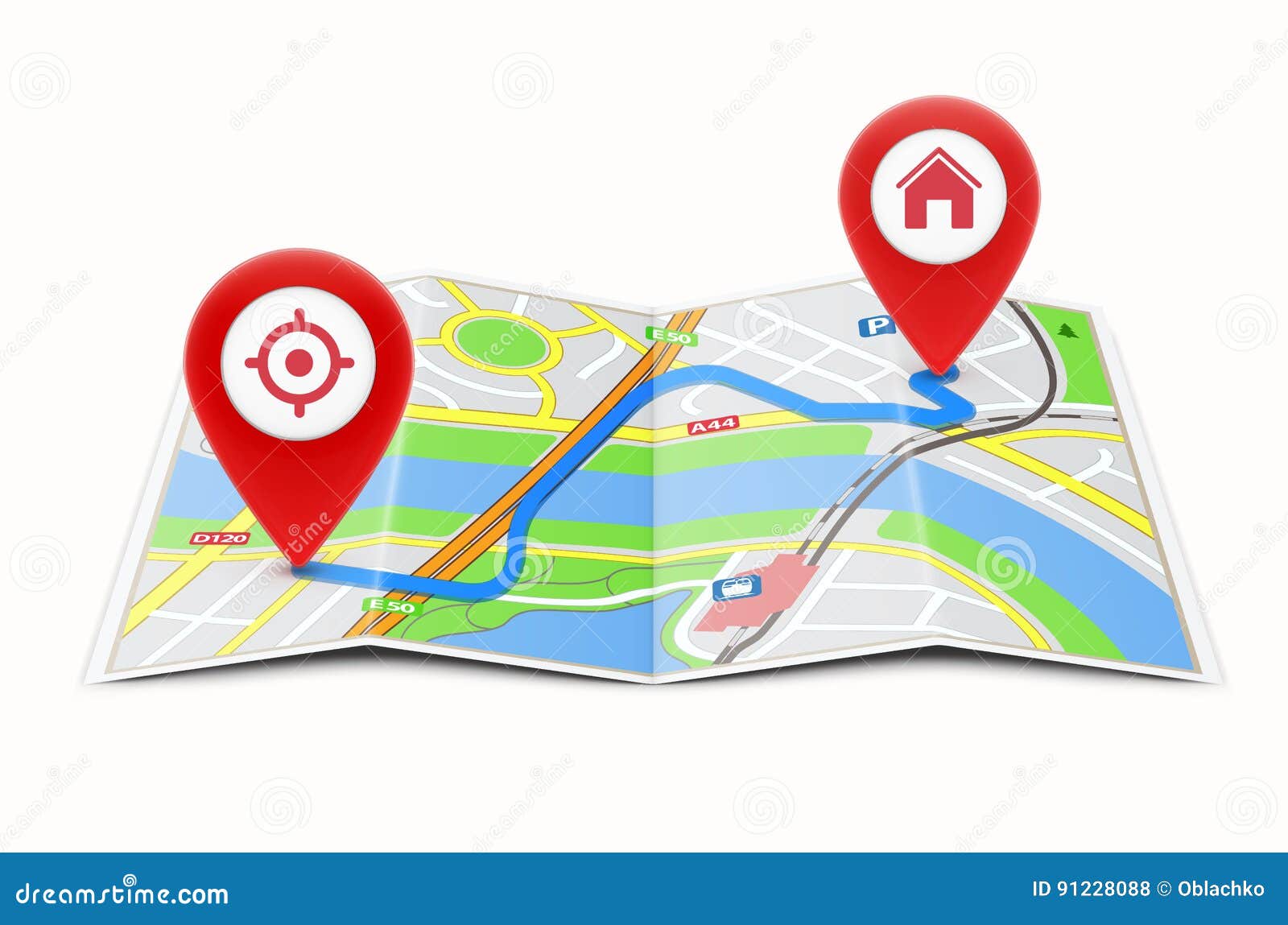 Navigation concept stock vector. Illustration of cartography - 91228088