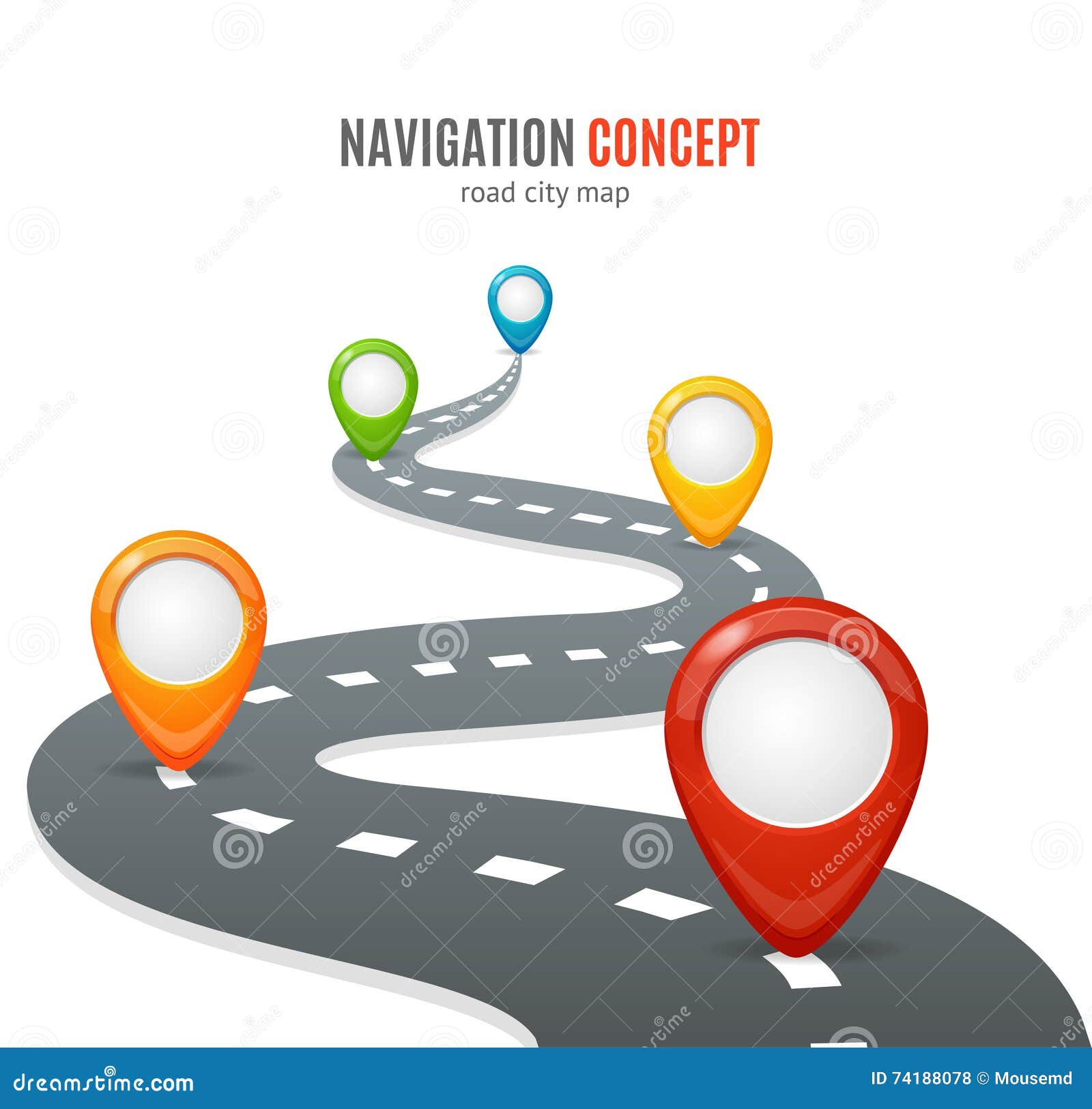 Navigation Concept. Vector stock vector. Illustration of information ...