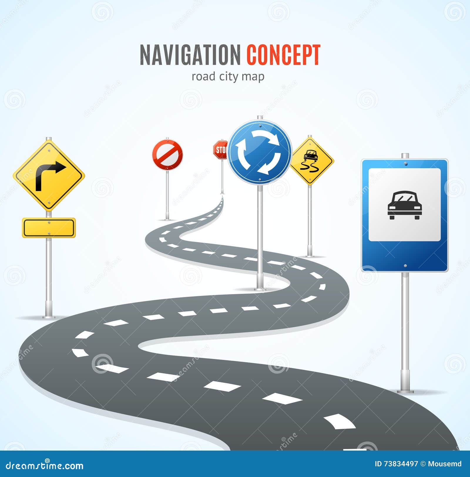 Navigation Concept. Vector stock vector. Illustration of safety - 73834497