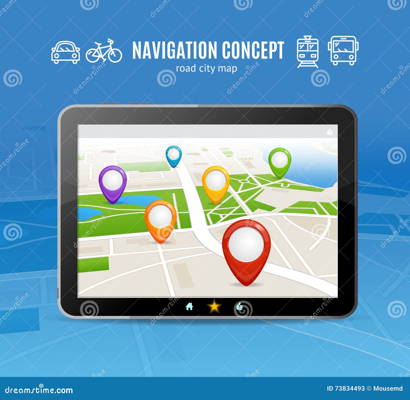 Navigation Concept. Vector stock vector. Illustration of background ...