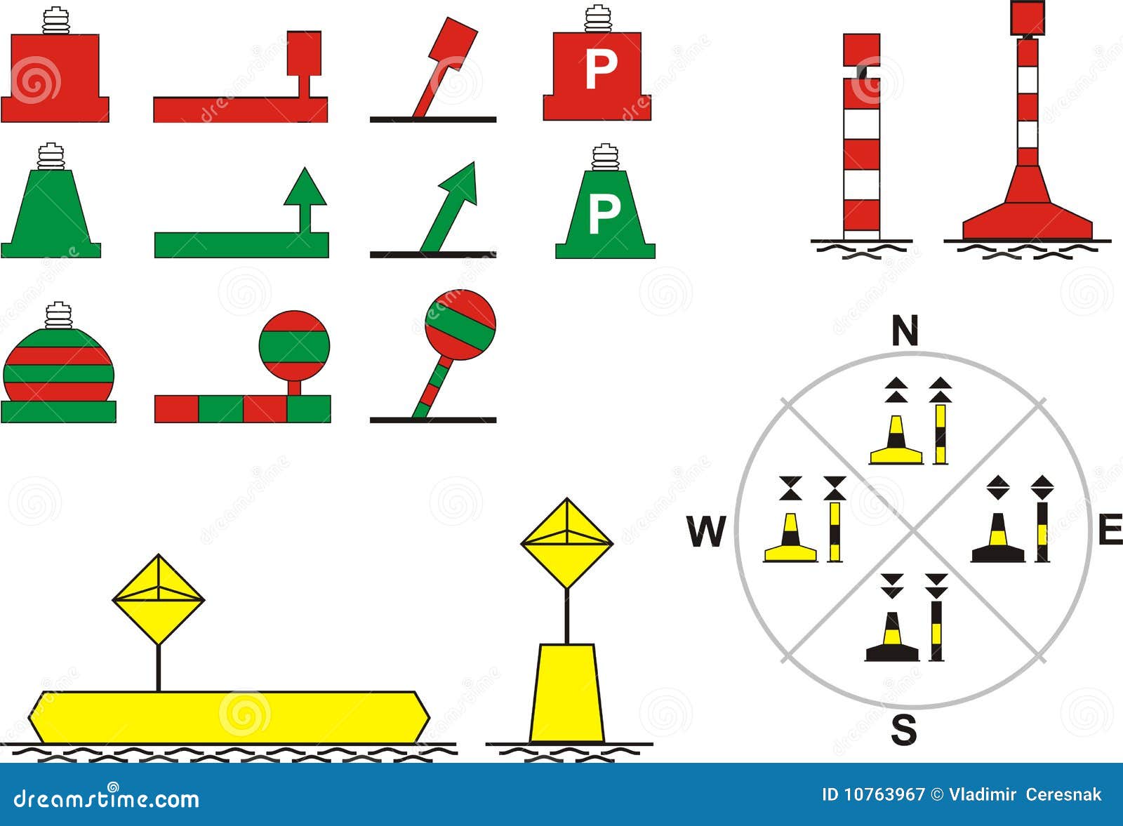 Navigation De Fleuve De Circulation De Signes Illustration de Vecteur ...