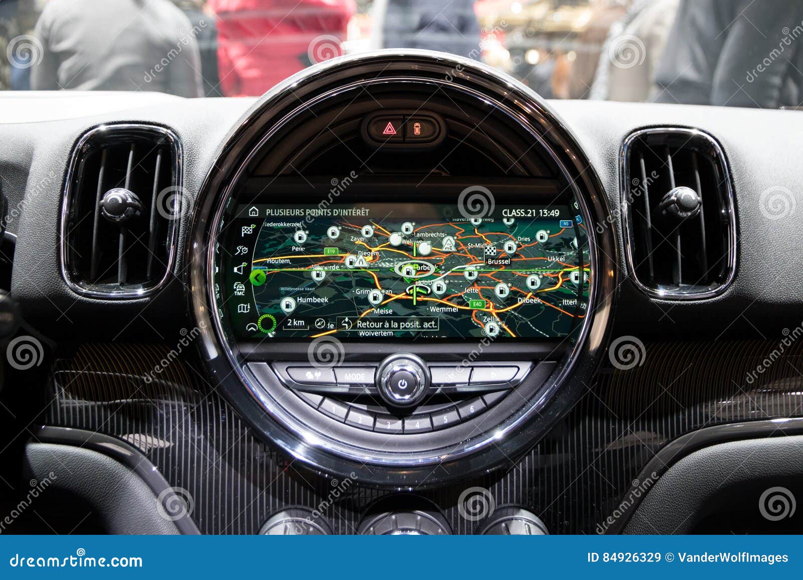 Navigation De Tableau De Bord De Mini Cooper Image stock éditorial ...