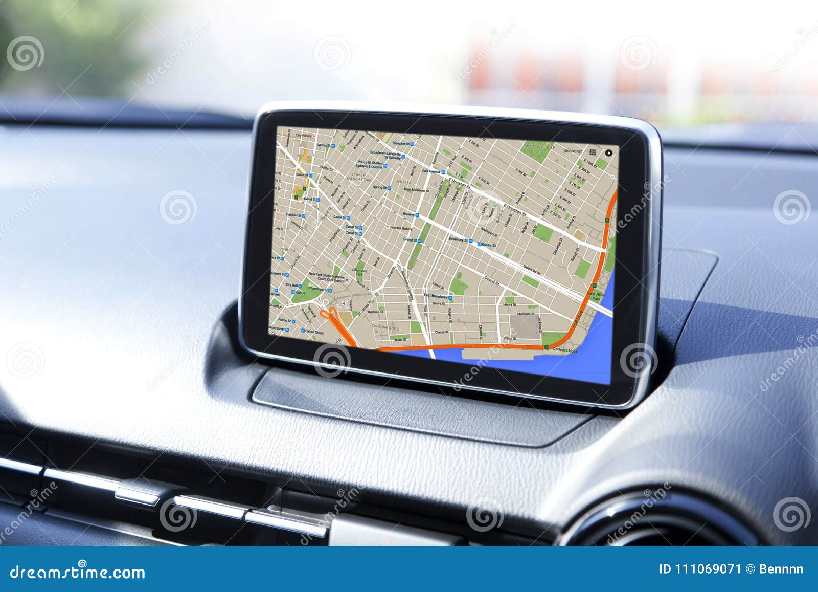 Navigation Device in the Car Stock Image - Image of interior, panel ...