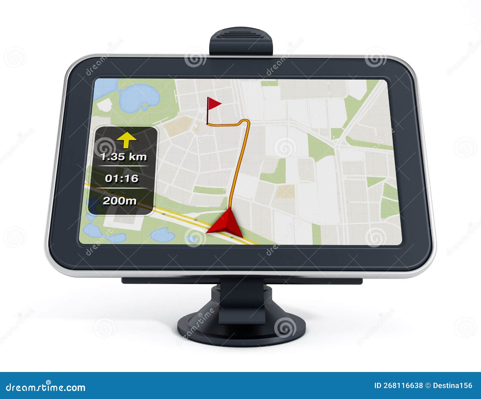 Navigation Device Isolated on White Background. 3D Illustration Stock ...