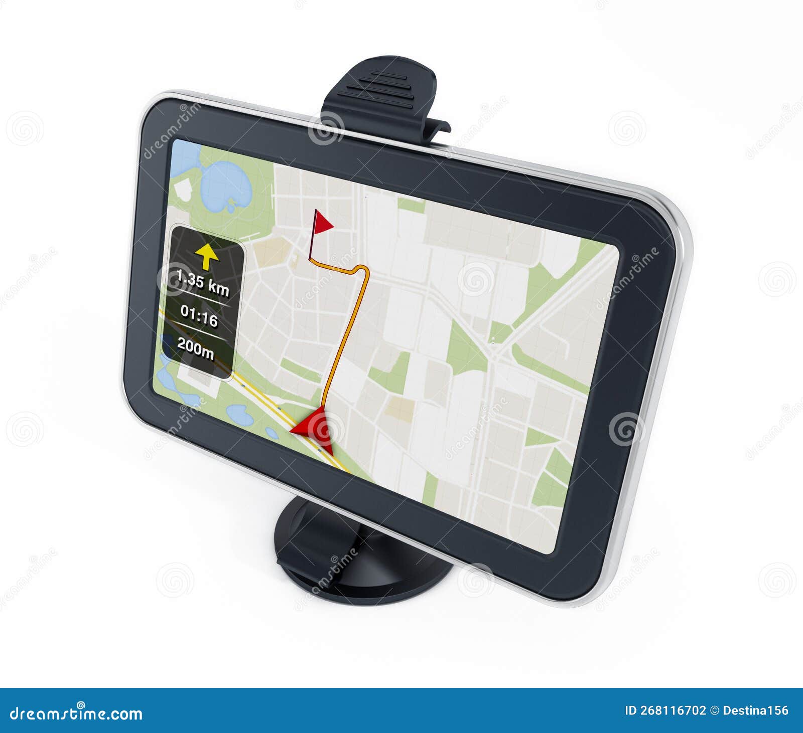 Navigation Device Isolated on White Background. 3D Illustration Stock ...