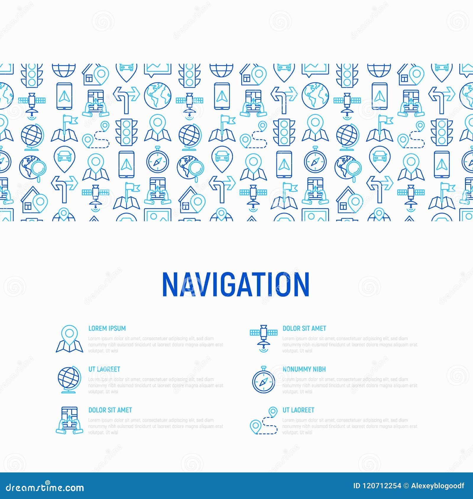 Navigation and Direction Concept Stock Vector - Illustration of arrow ...