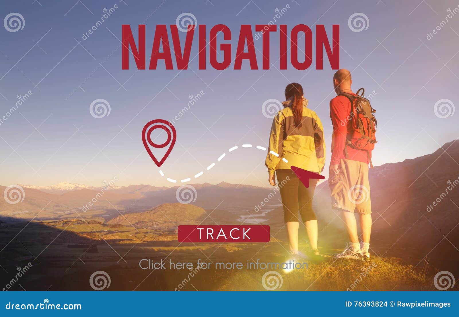 Navigation Gps Pilot Planning Position Route Concept Stock Photo ...