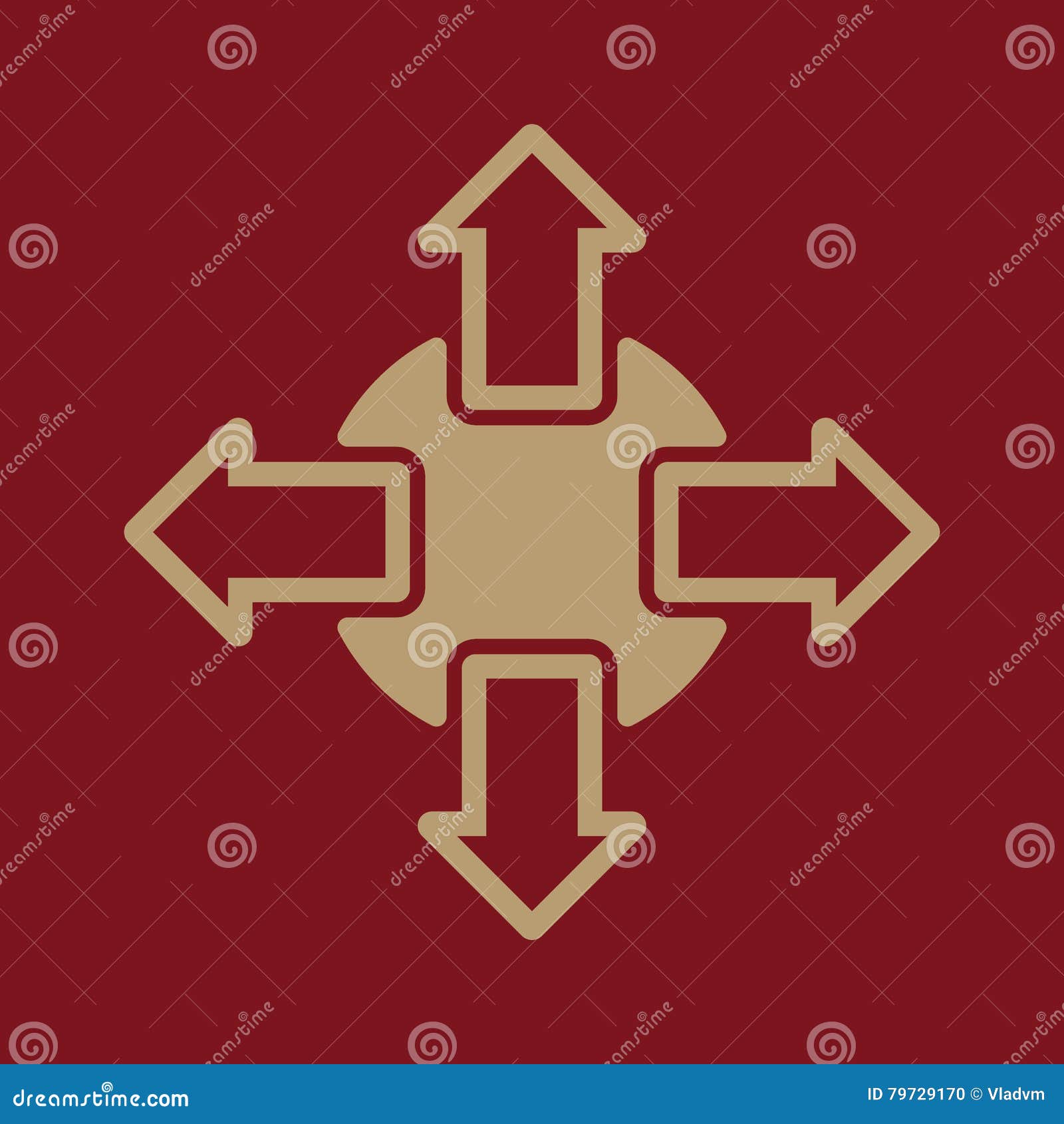 The Navigation Icon. Arrows Symbol Stock Vector - Illustration of ...